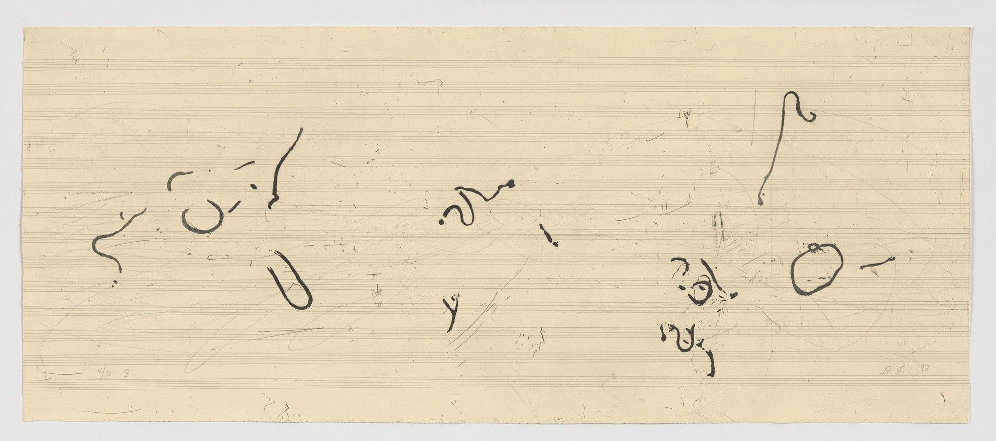 David Ireland. Untitled from A variation on 79, side to side passes on ...