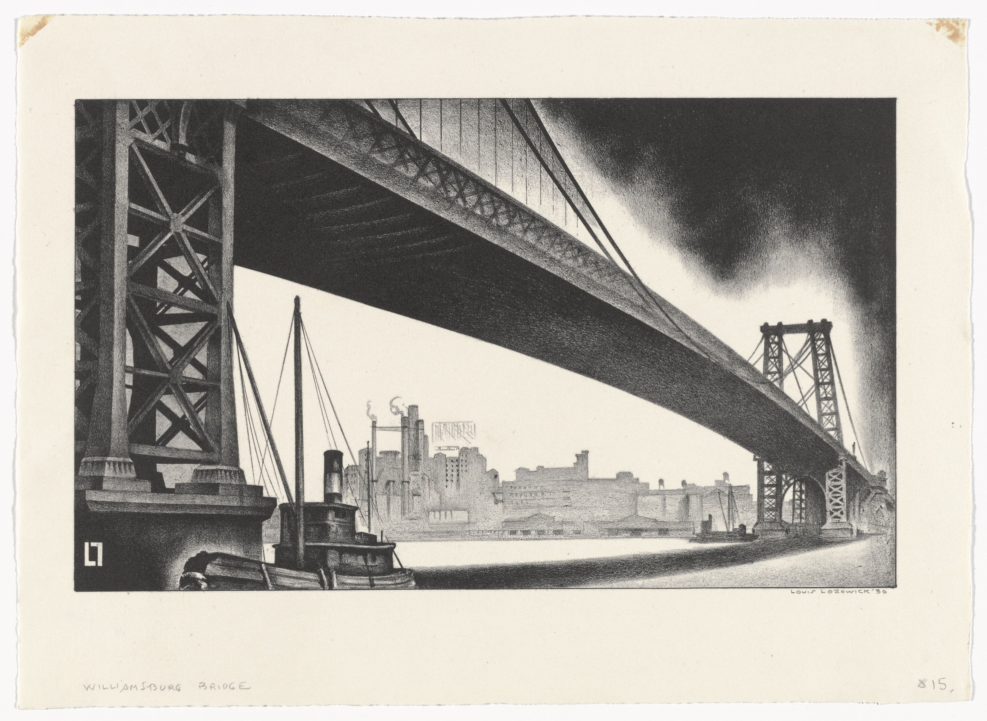 Louis Lozowick. Williamsburg Bridge. 1930 | MoMA