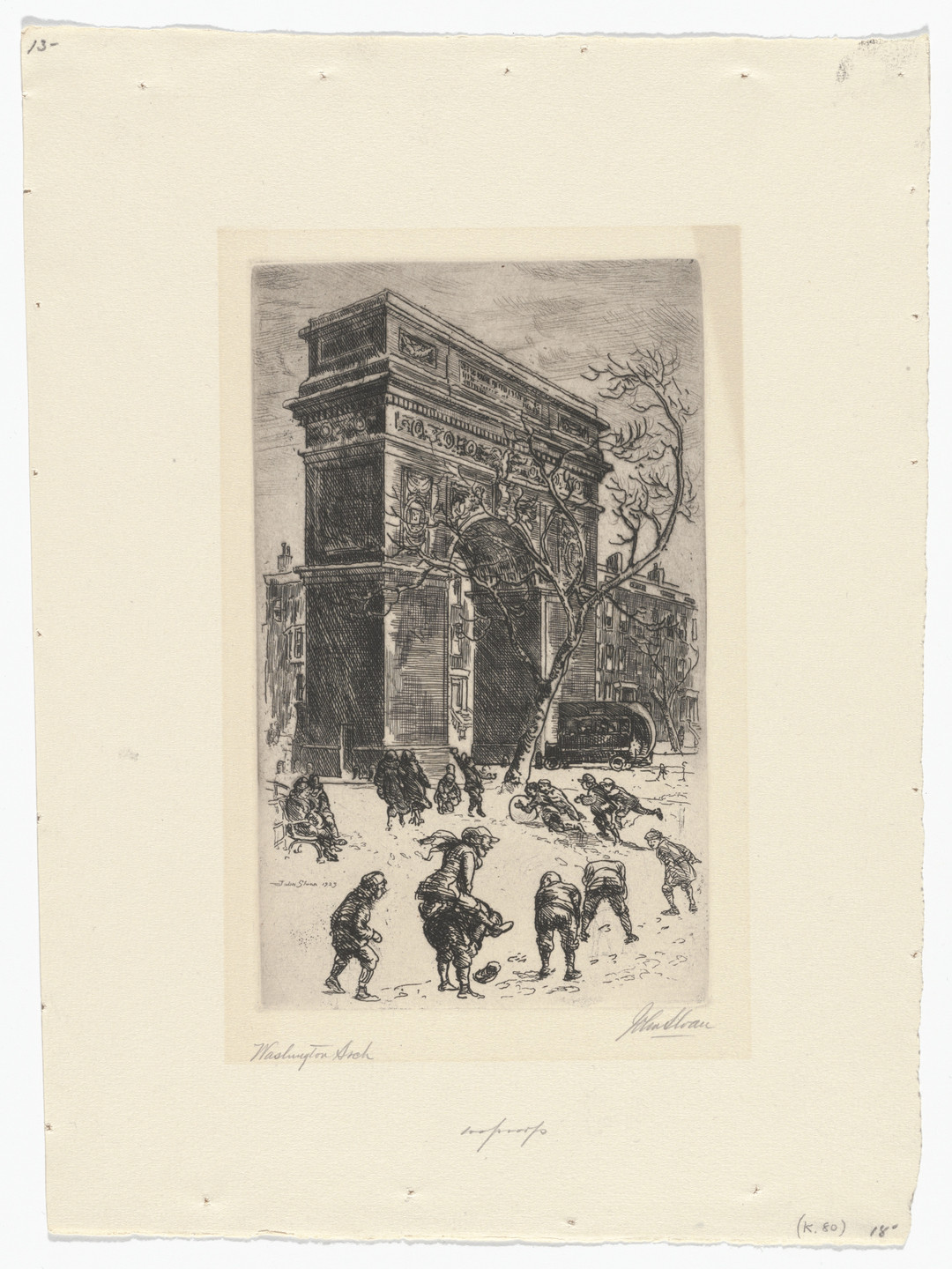 John Sloan. Washington Arch. 1923 | MoMA