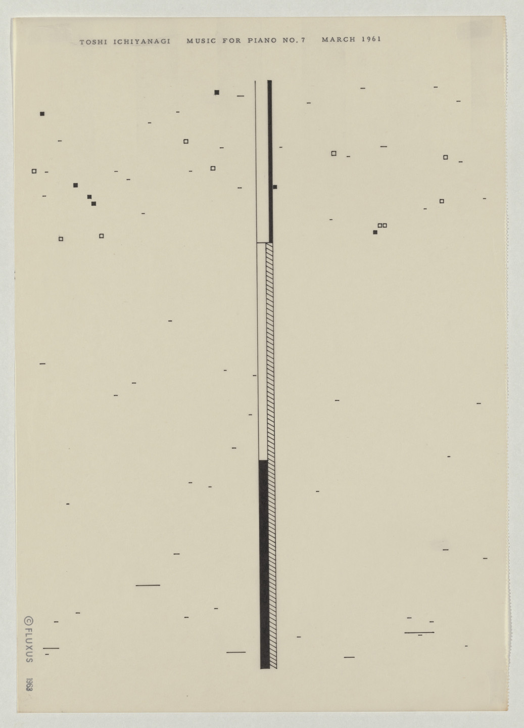 Toshi Ichiyanagi. Music for Piano No. 7. 1961 | MoMA