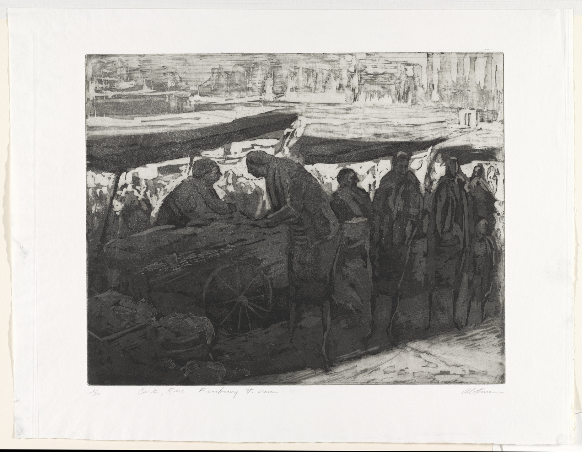 Harold Altman. Carts, Rue Faubourg St. Denis. 1958 | MoMA