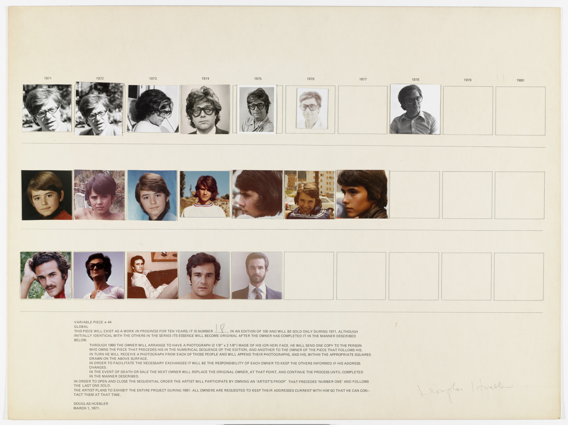 Douglas Huebler. Variable Piece #44 / Global. 1971 | MoMA