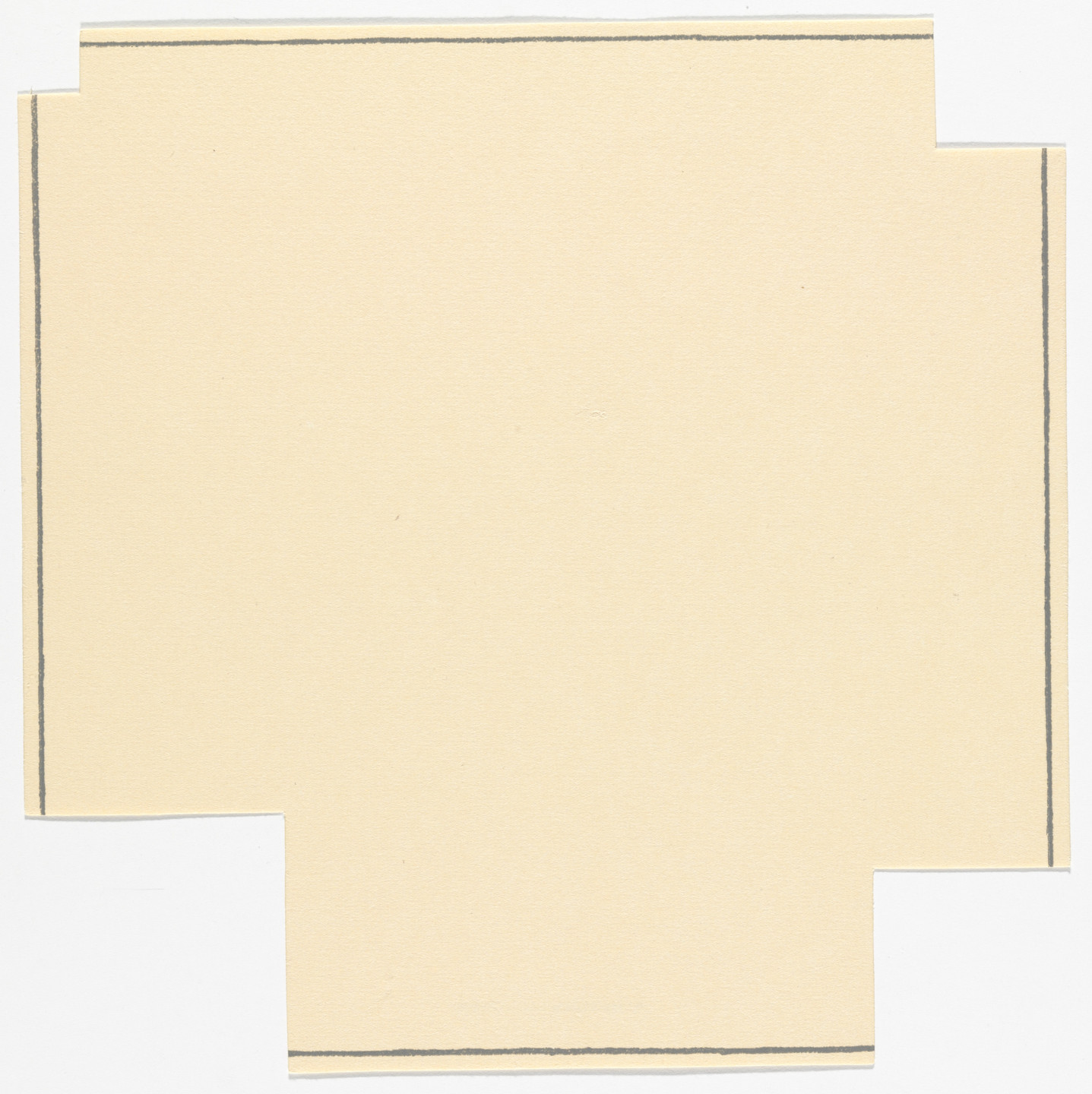 Robert Mangold. A Square with Four Squares Cut Away from the Rubber ...