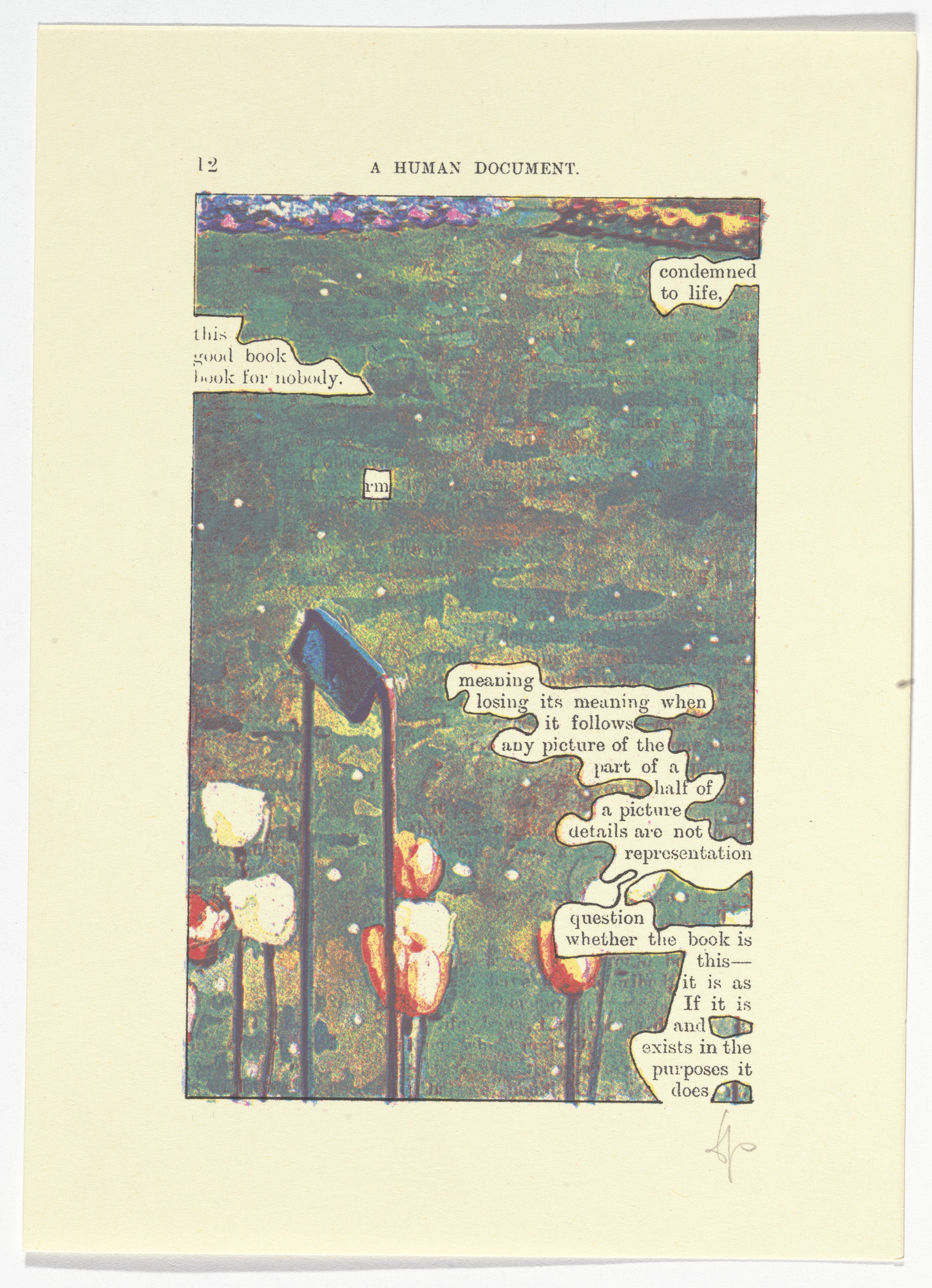 Tom Phillips. Page 12 (folio 3) from A Humument, Volume I. (1966-70) | MoMA