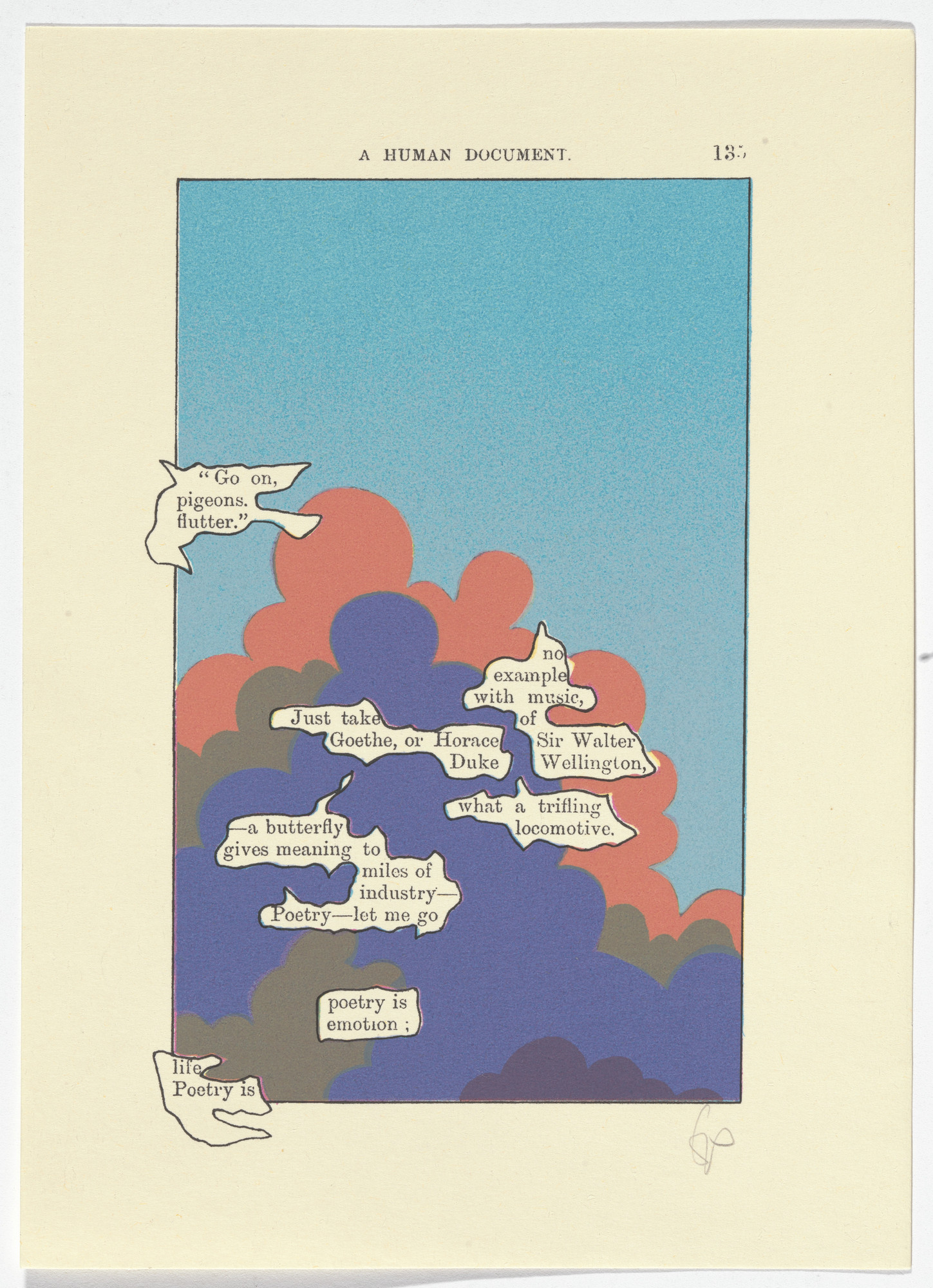 Tom Phillips. Page 135 (folio 5) from A Humument, Volume I. (1966-70 ...