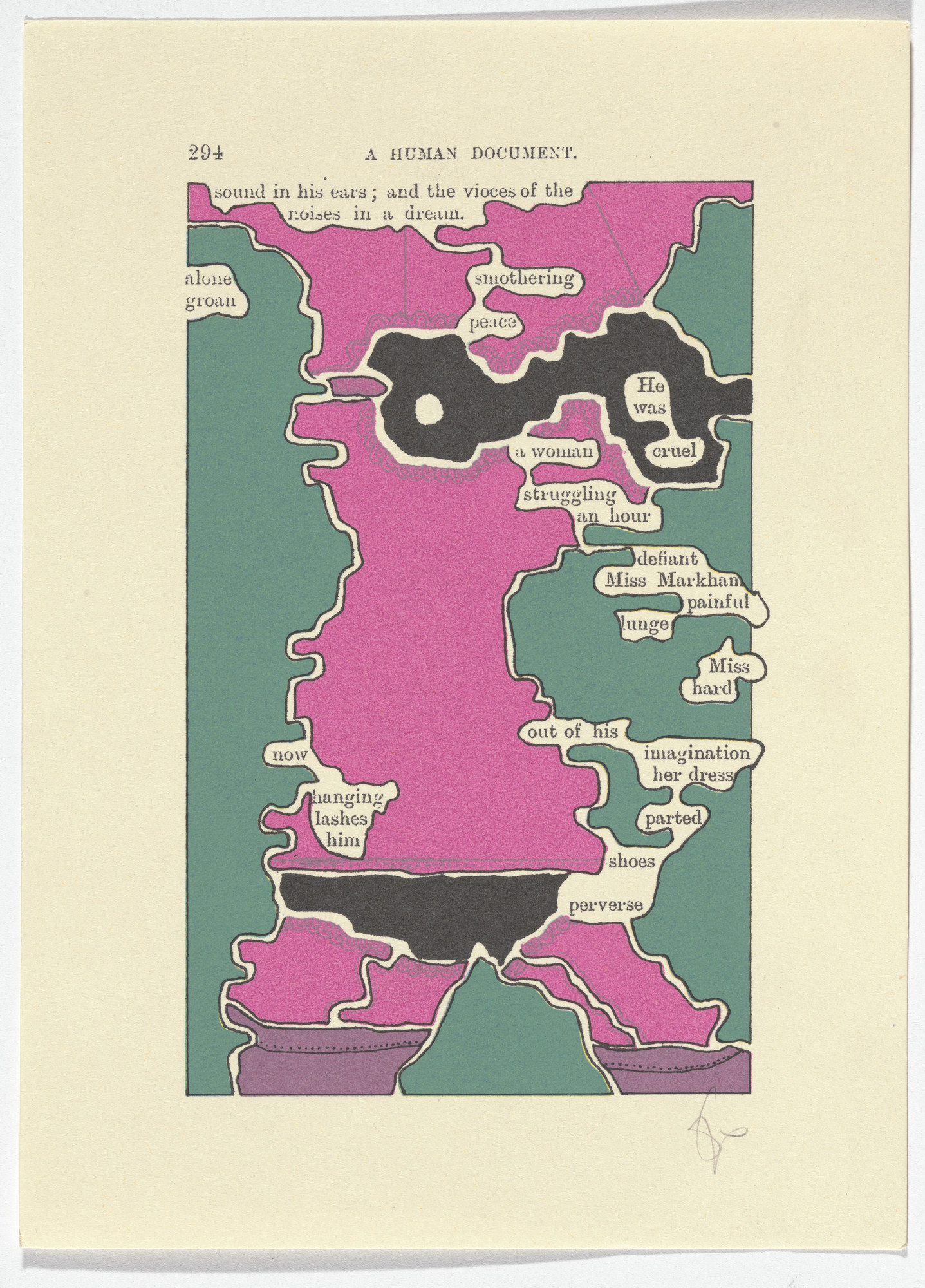 Tom Phillips. Page 294 (folio 10) from A Humument, Volume I. (1966-70 ...