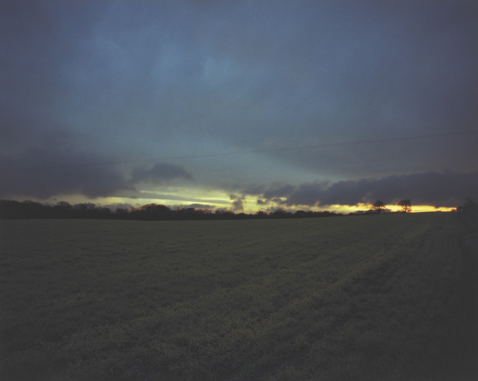Paul Graham. Fields at Dusk, Barton, North Yorkshire. November 1982 | MoMA