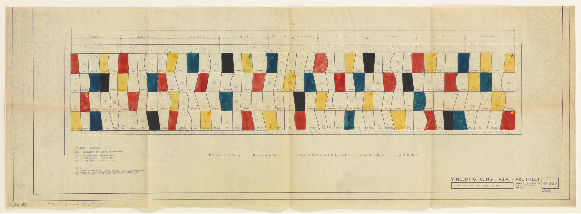 Ellsworth Kelly. Study for Sculpture for a Large Wall. 1956 | MoMA