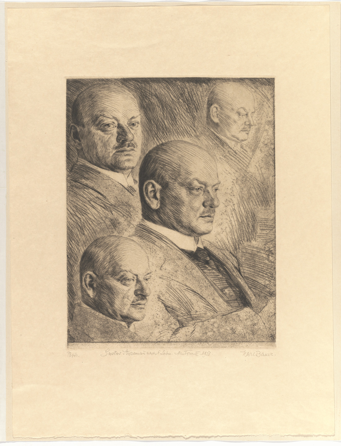 Karl Bauer. Portrait of Streseman From Life. 1928 | MoMA
