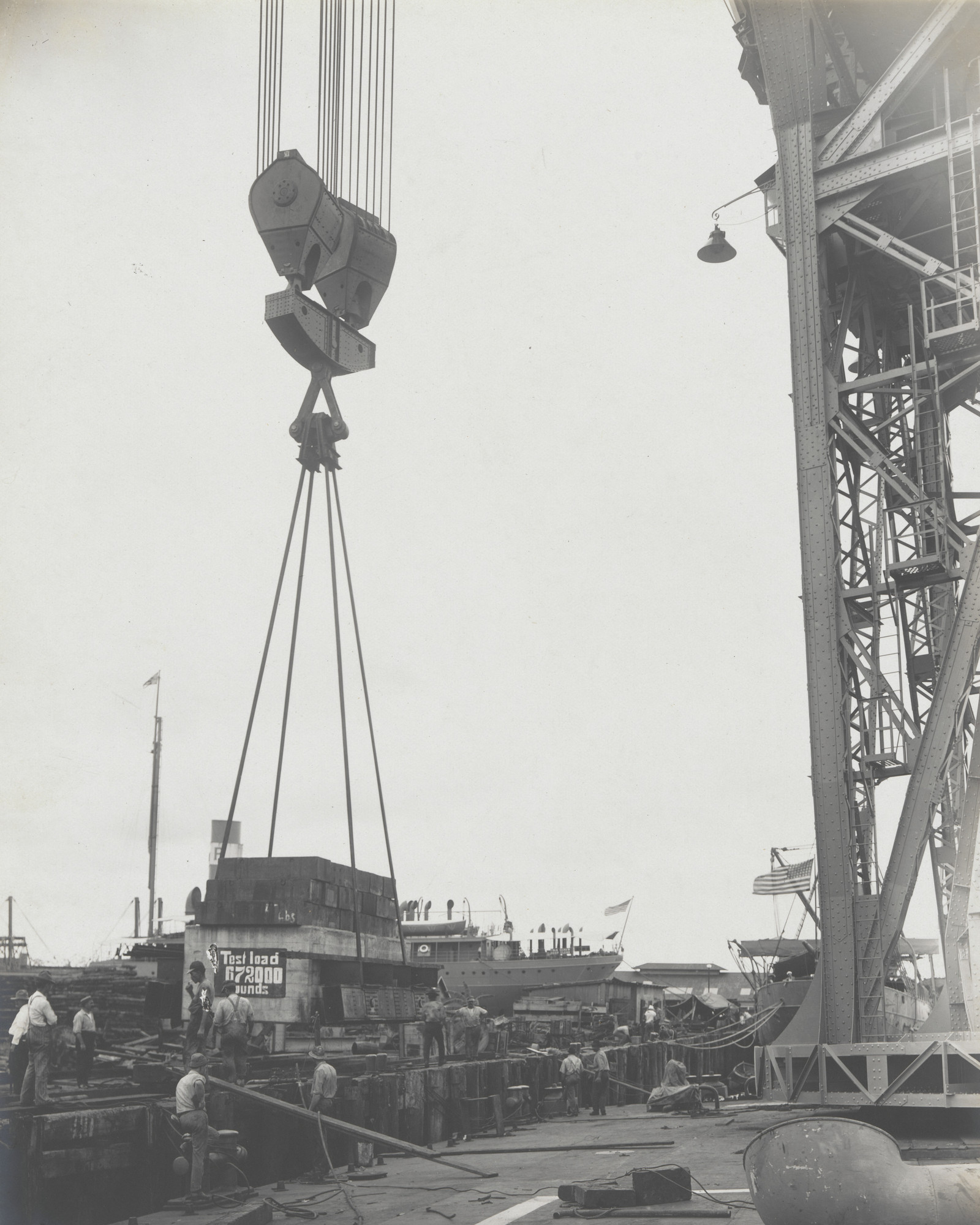 Unidentified photographer. Floating crane "Ajax" test. 250 ton test ...