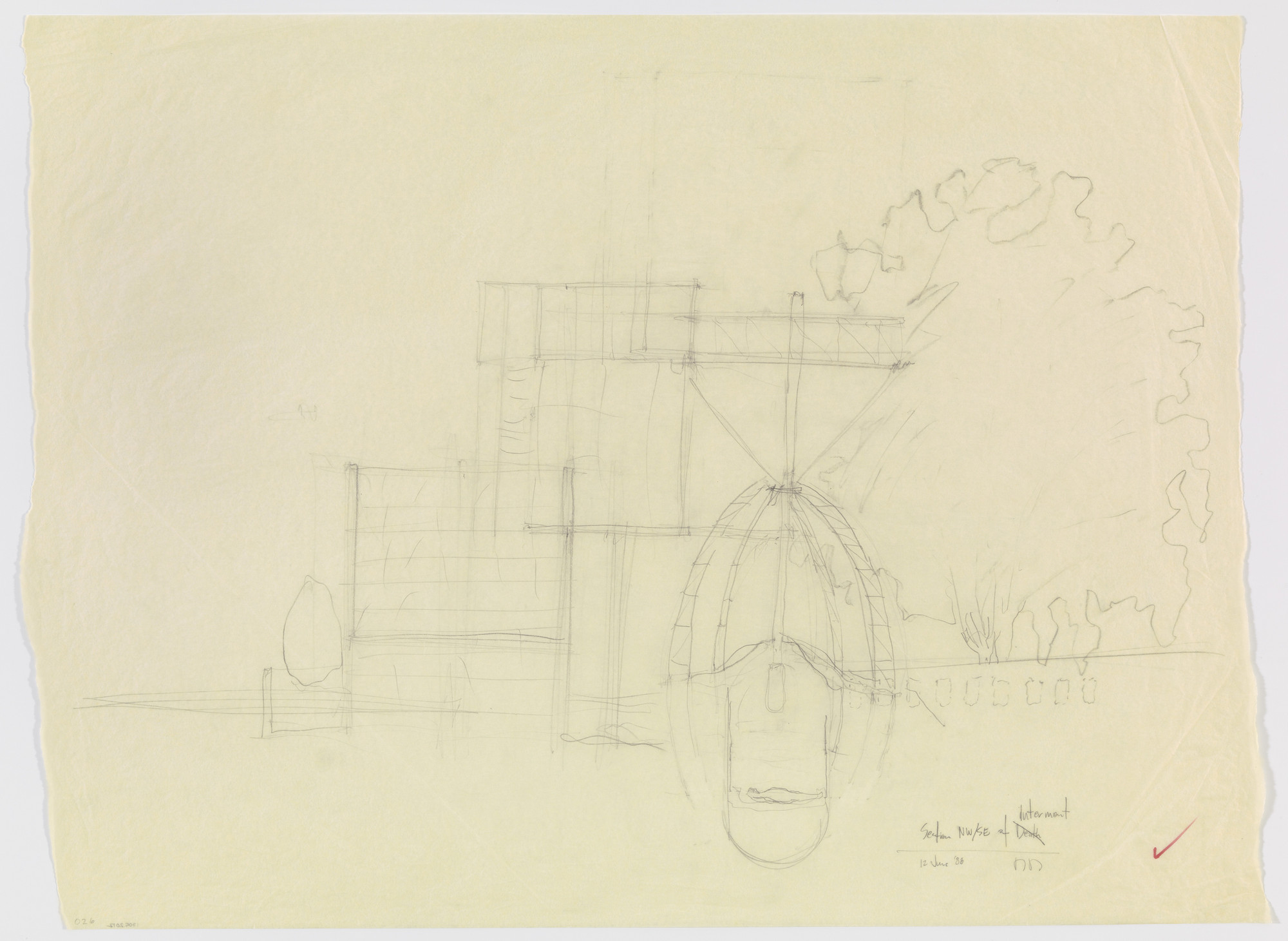 Douglas Darden. Oxygen House Project (Section). 1988 | MoMA
