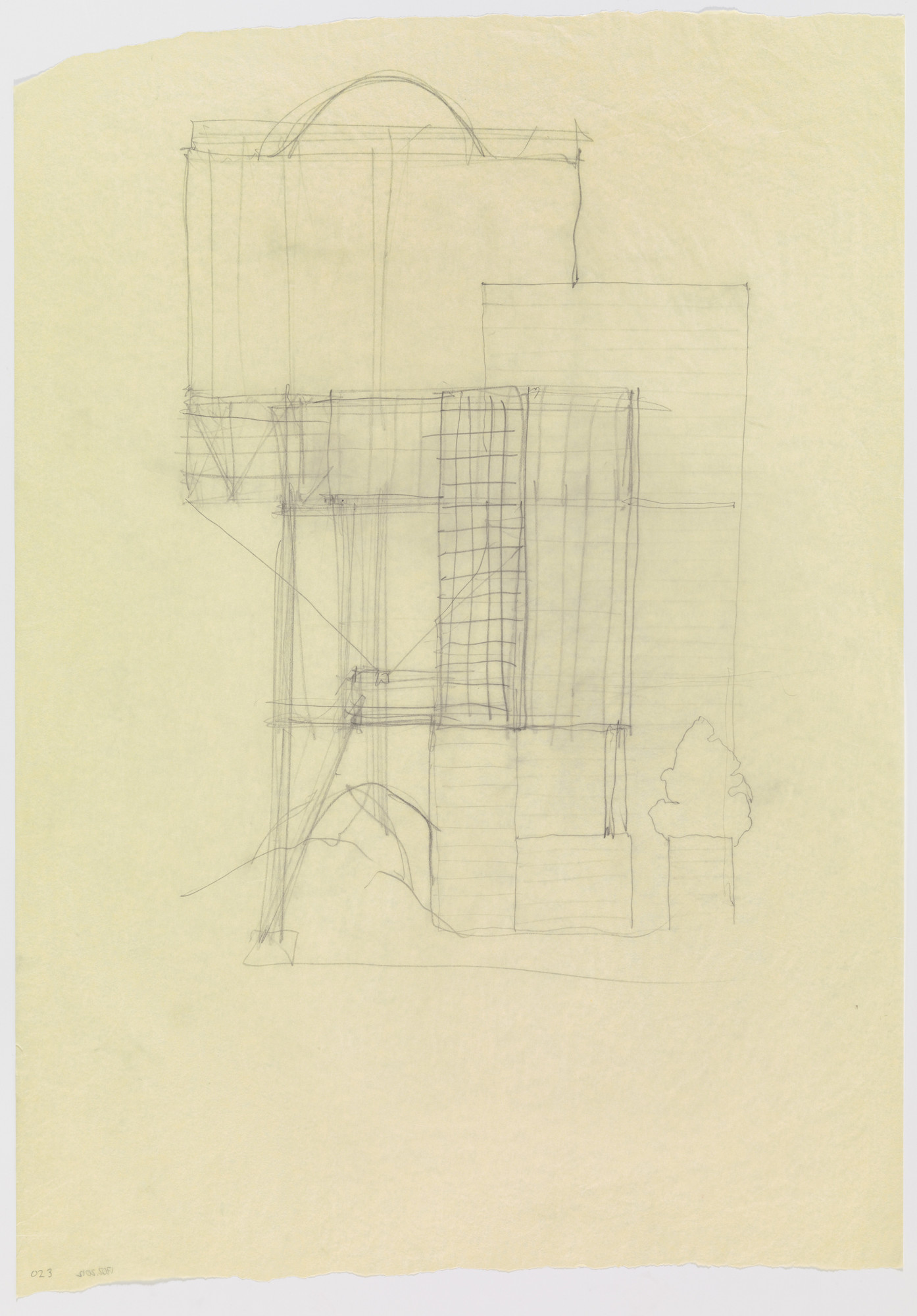 Douglas Darden. Oxygen House Project (Elevation). 1988 | MoMA