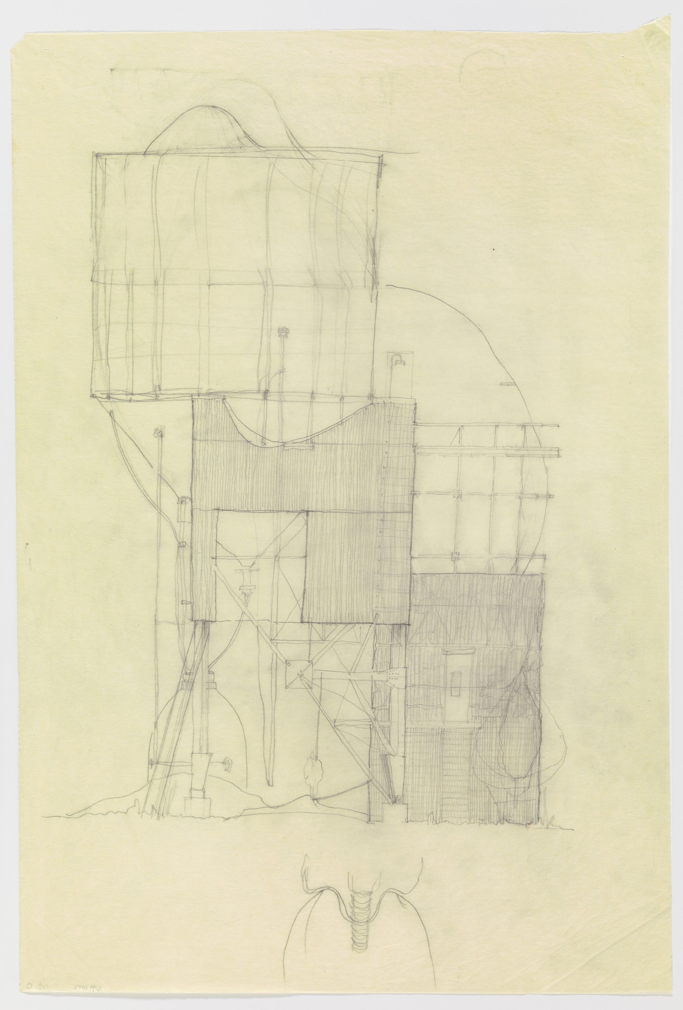 Douglas Darden. Oxygen House Project (Section). 1988 | MoMA