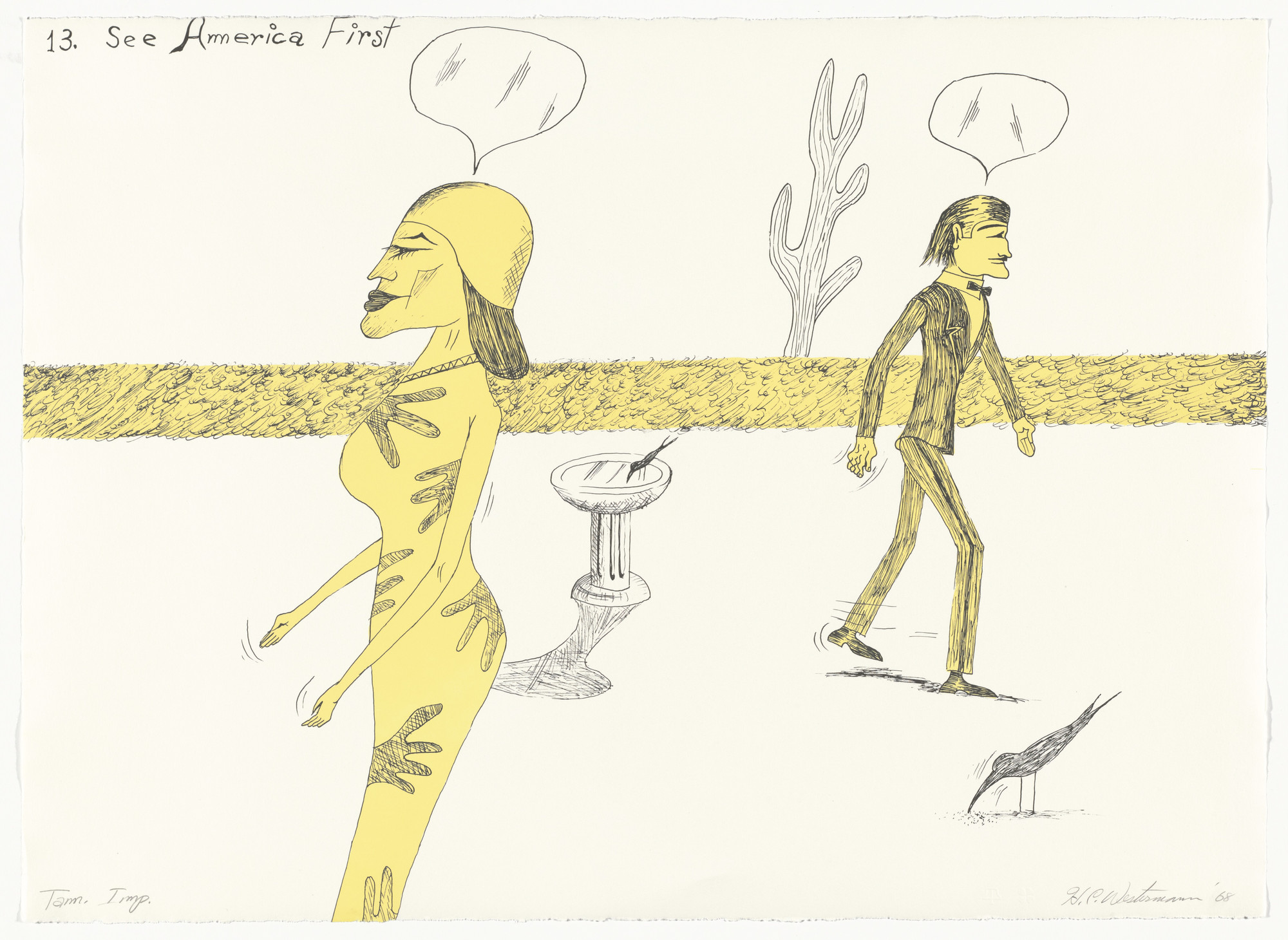 H. C. Westermann. Untitled from See America First. 1968 | MoMA