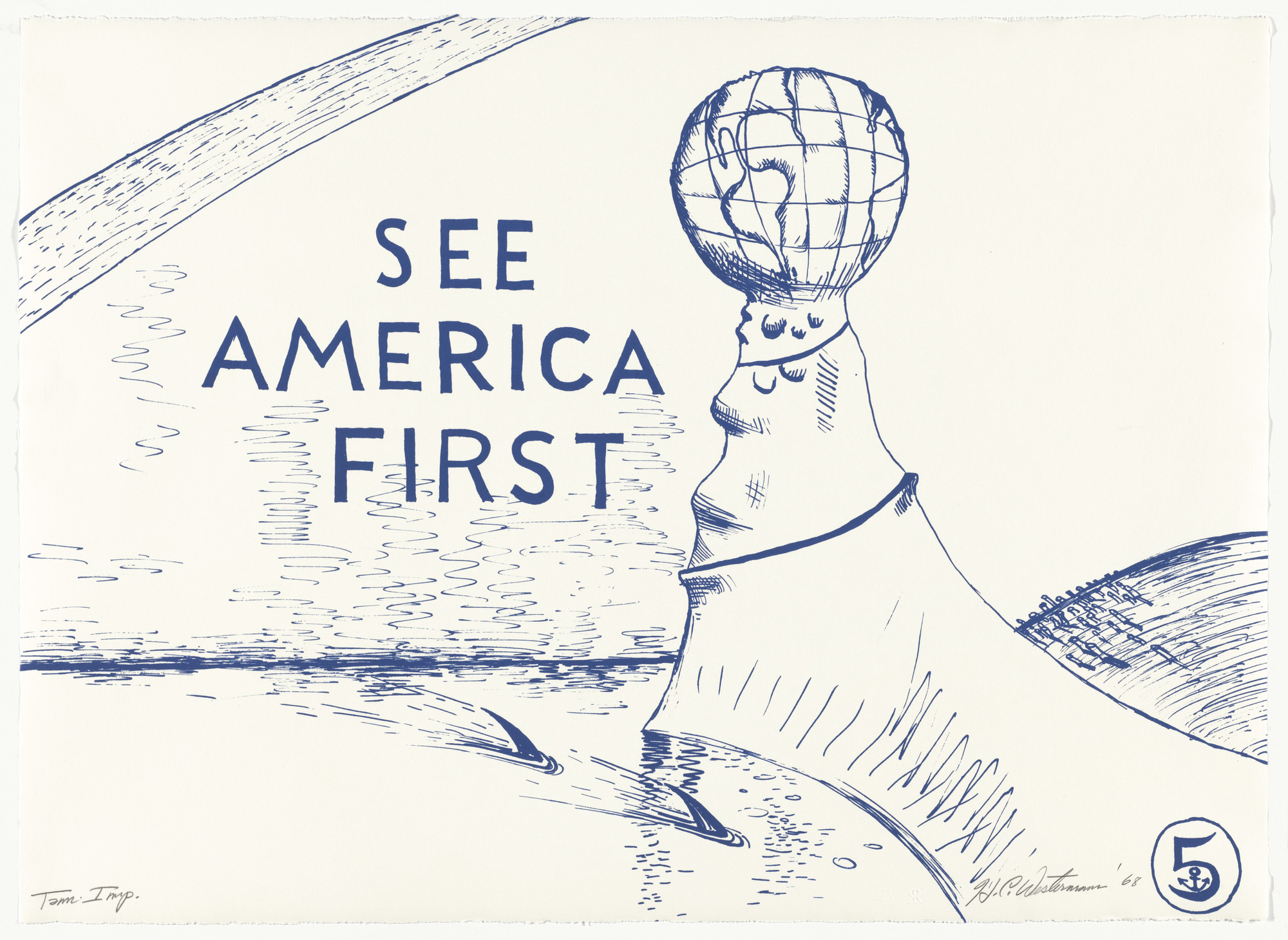 H. C. Westermann. Untitled from See America First. 1968 | MoMA