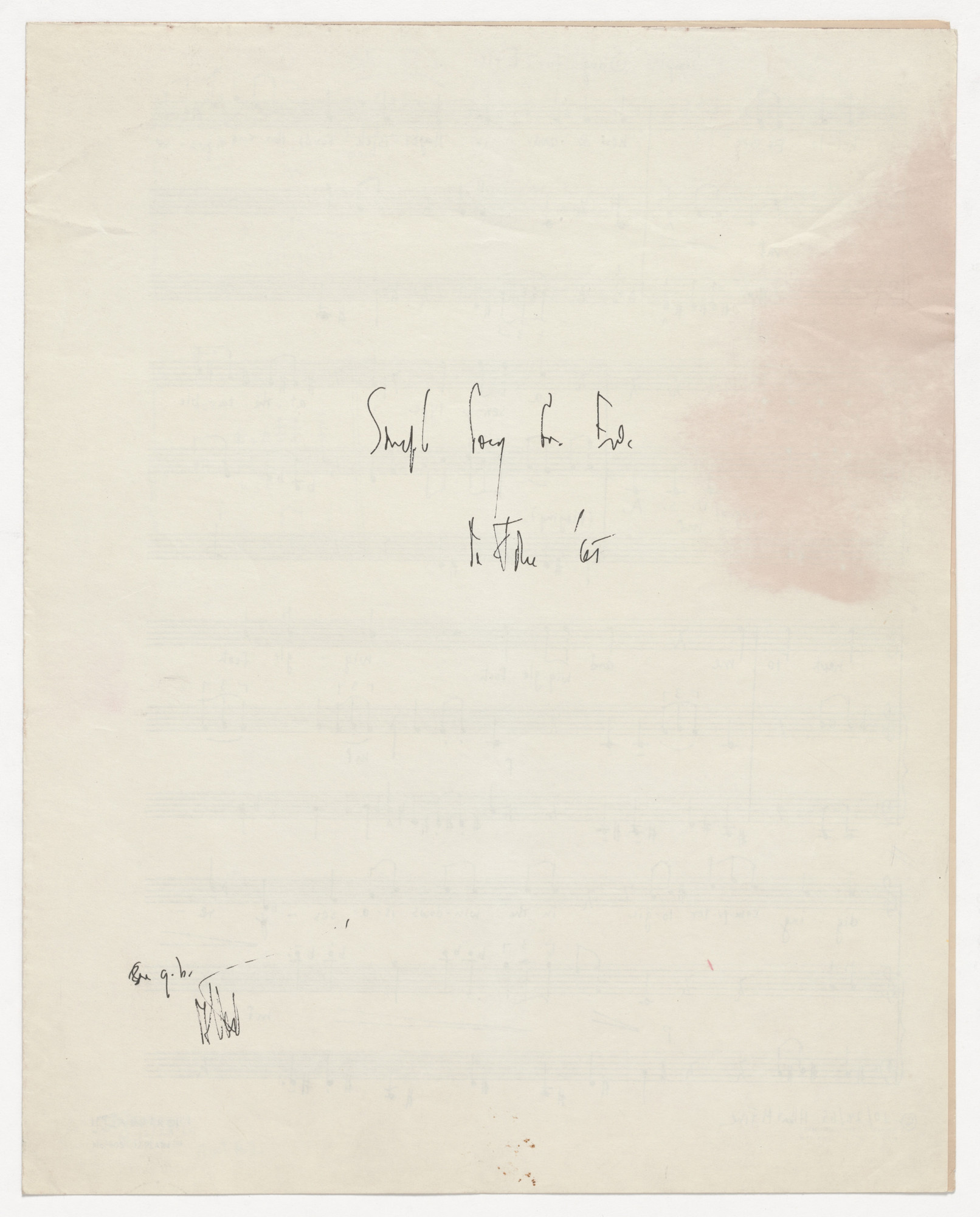 Albert M. Fine. Simple Song for Eric (Brecht). 1965 | MoMA