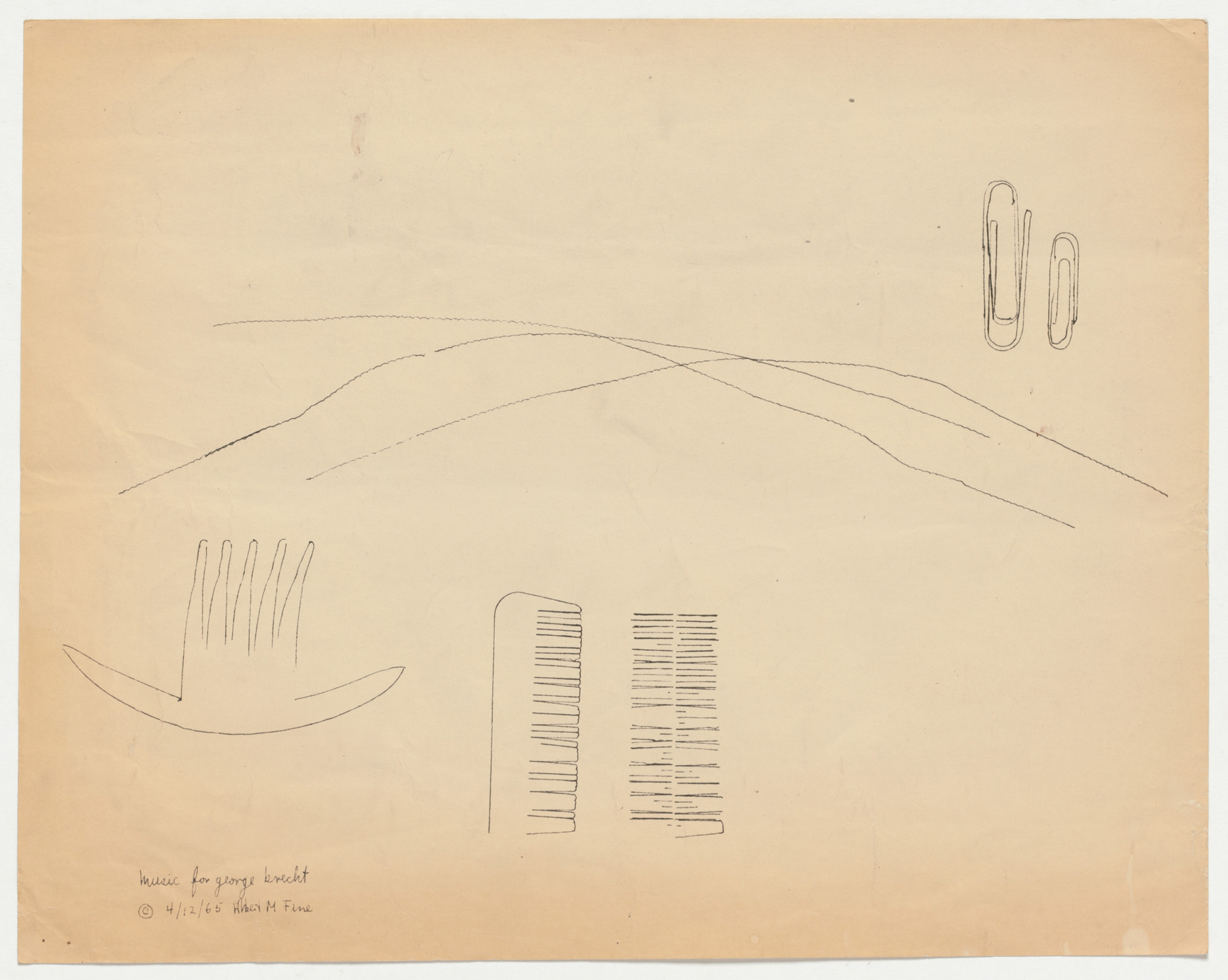 Albert M. Fine. Music for George Brecht. 1965 | MoMA