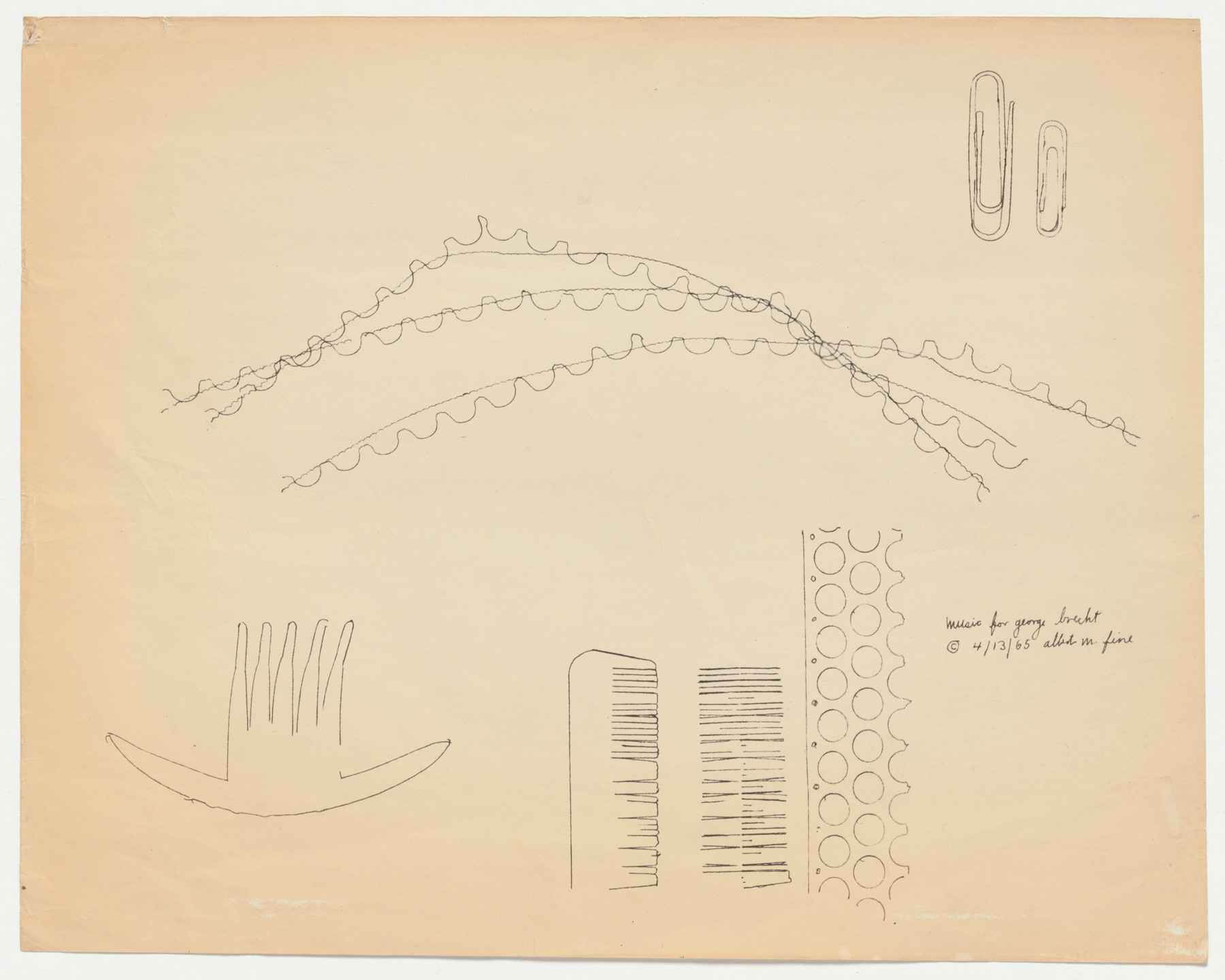 Albert M. Fine. Music for George Brecht. 1965 | MoMA