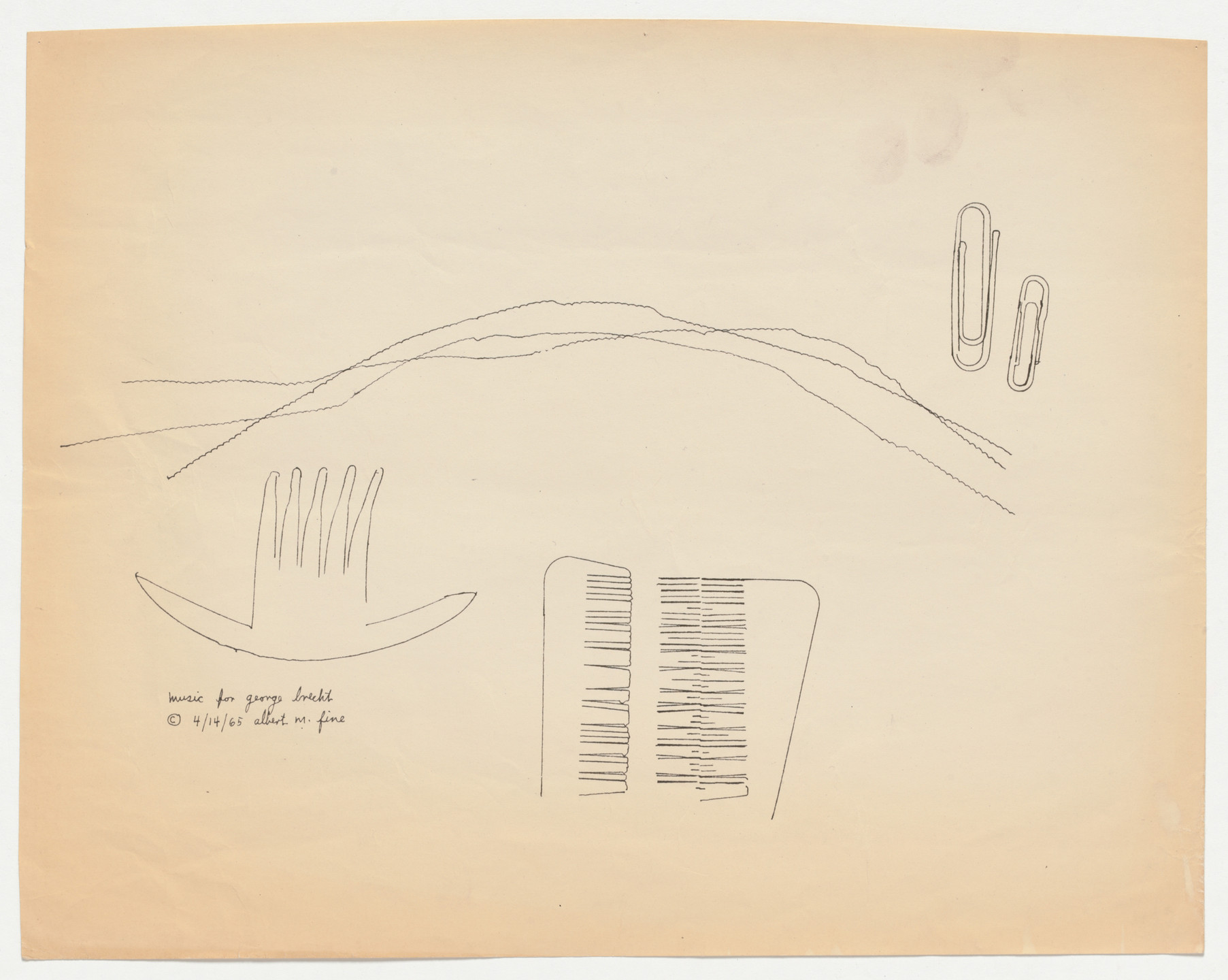 Albert M. Fine. Music for George Brecht. 1965 | MoMA