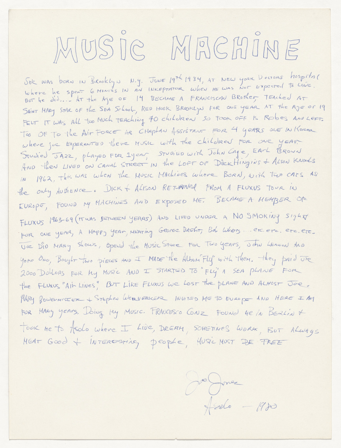 Joe Jones. Music Machine. 1980 | MoMA