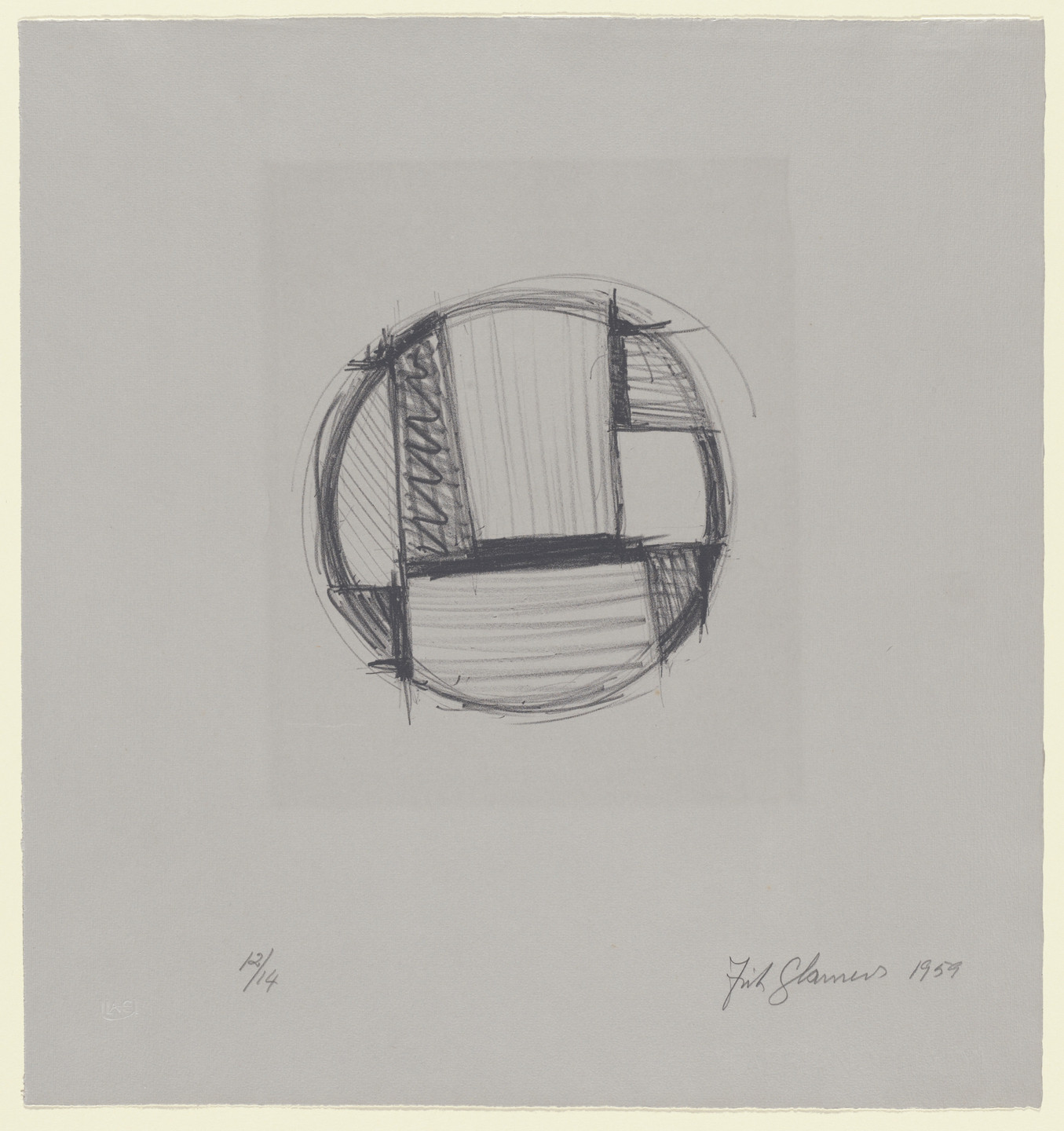 Fritz Glarner. Drawing for Tondo No. 2. 1959 | MoMA