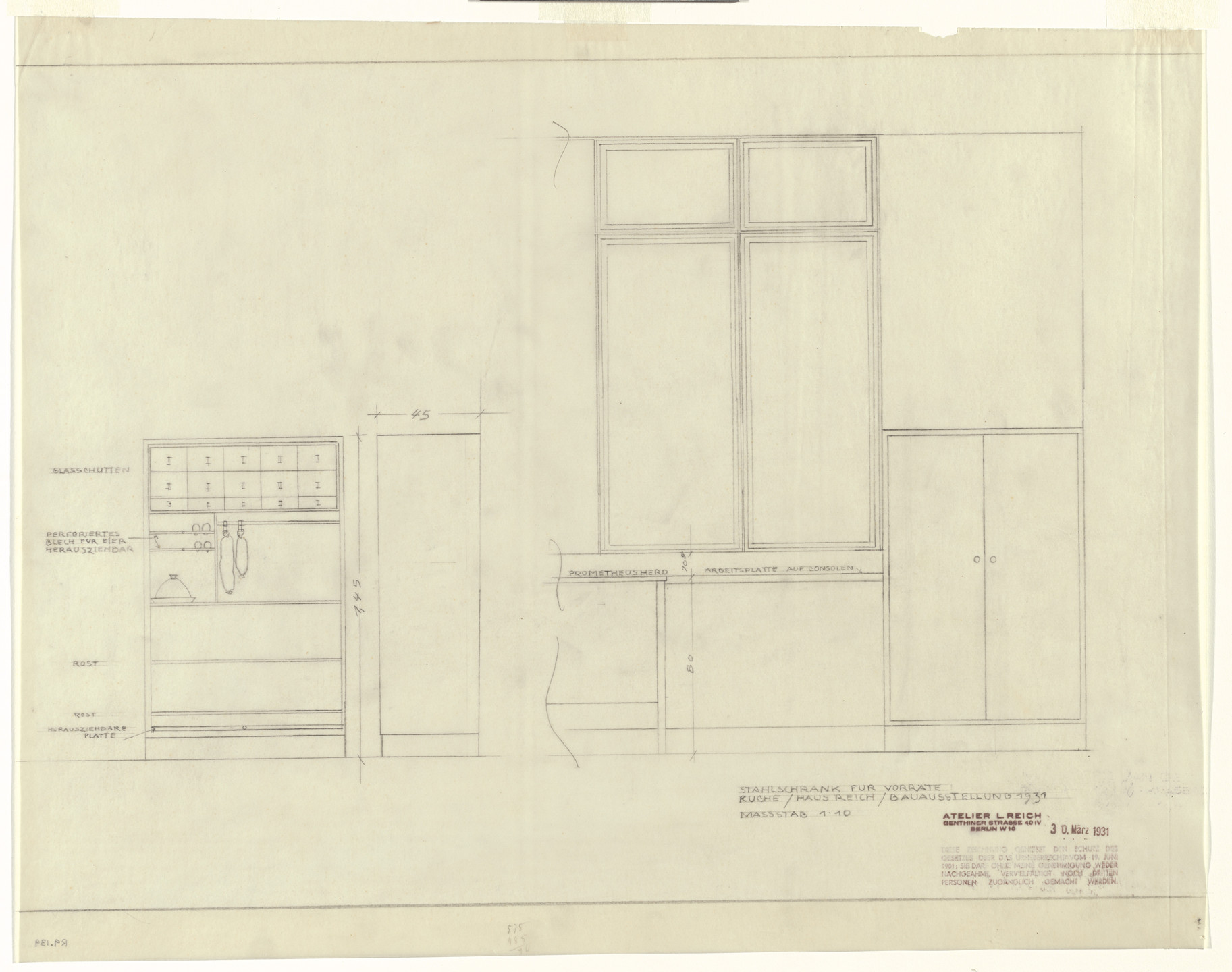 Lilly Reich. Ground-Floor House in The Dwelling of Our Time, German ...