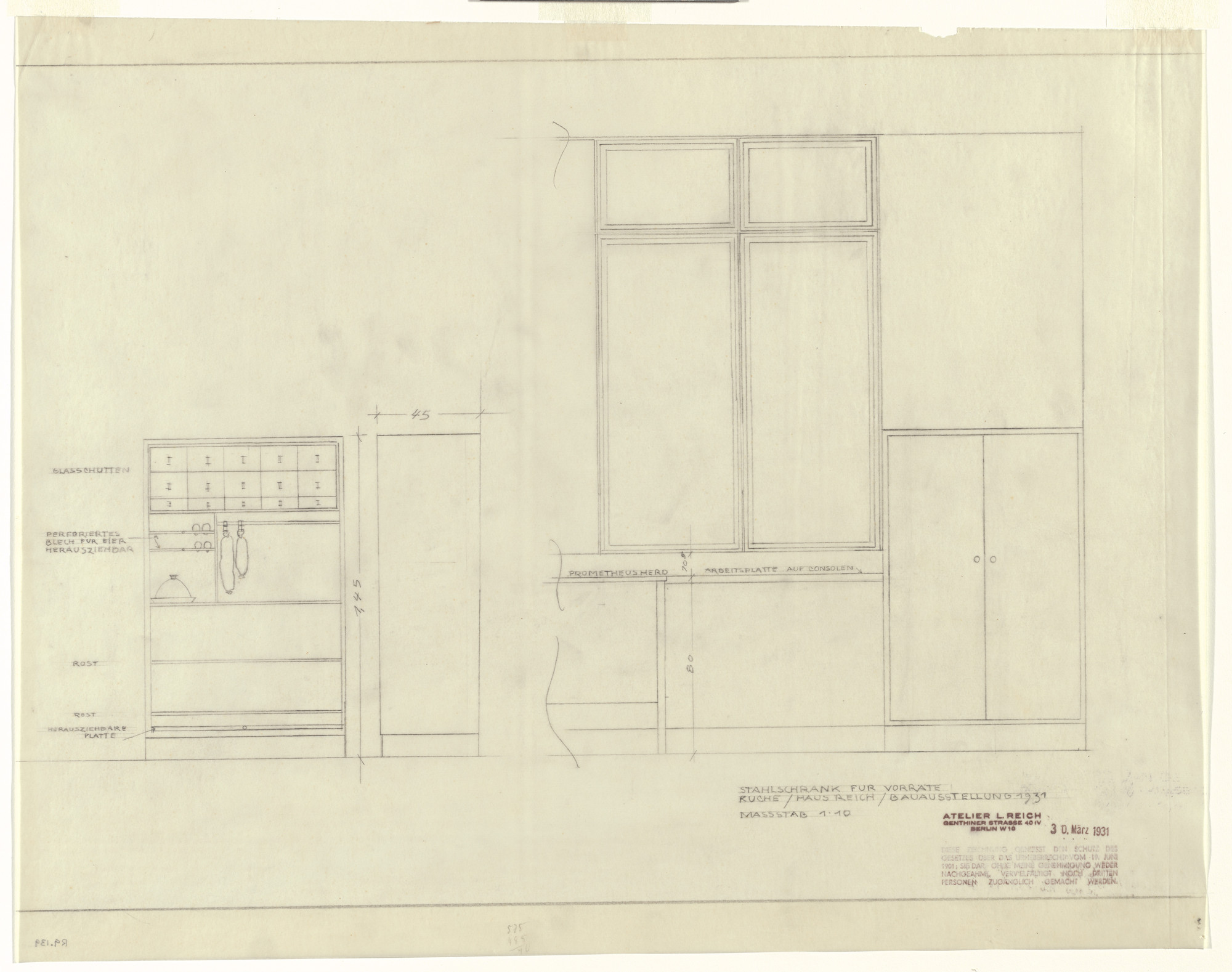 Lilly Reich. Ground-Floor House in The Dwelling of Our Time, German ...