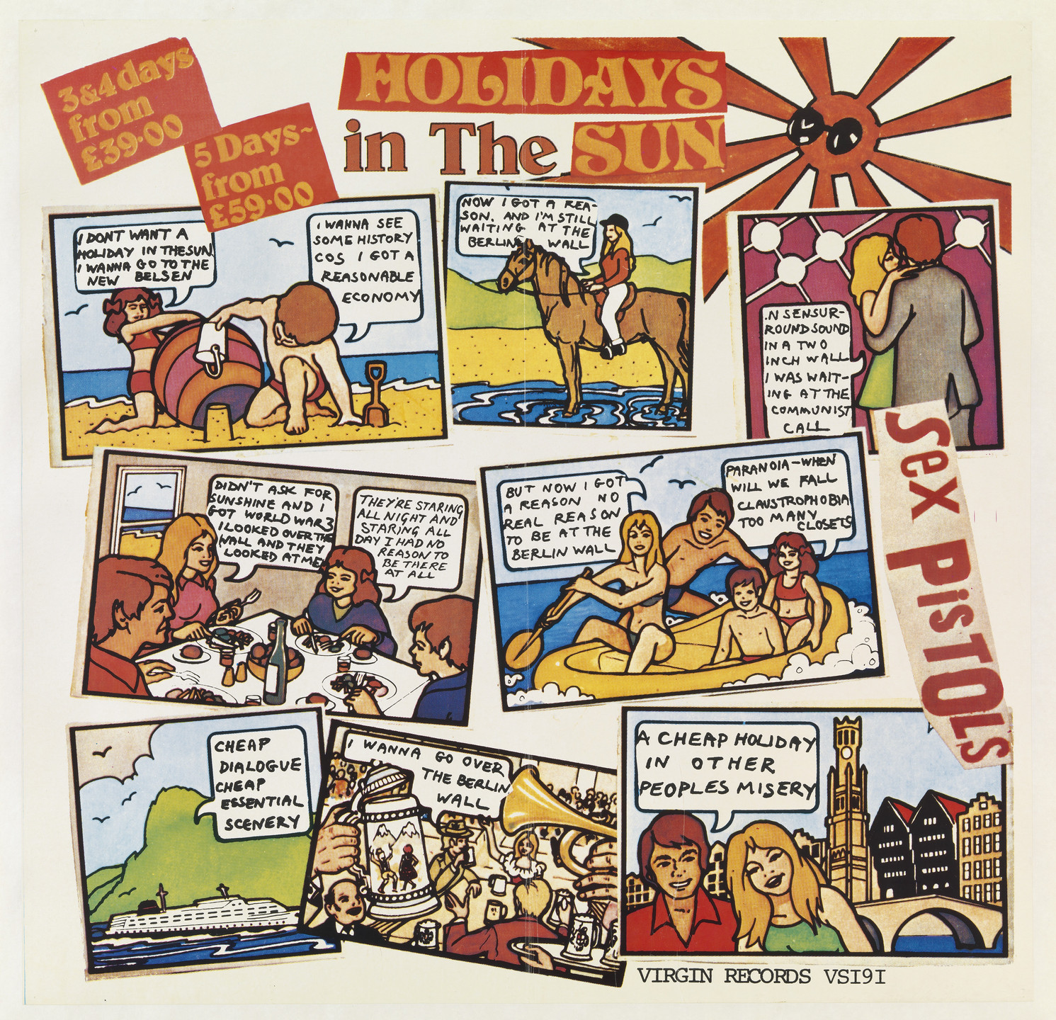 Jamie Reid. Sex Pistols, Holiday in the Sun. 1976 | MoMA