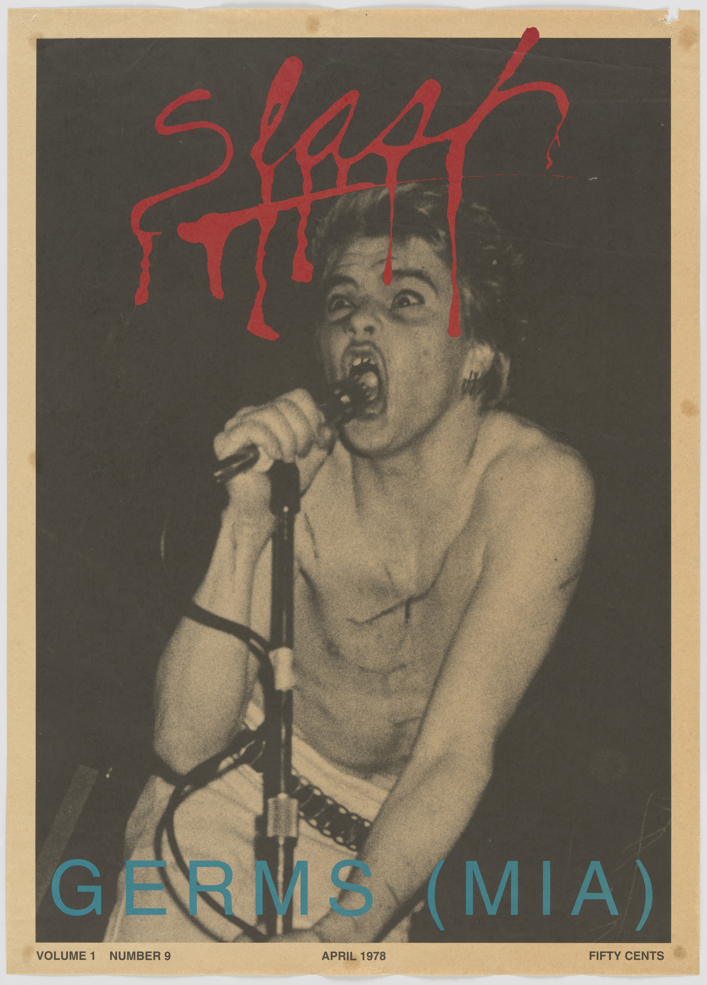 Unidentified Designer. Germs, Darby Crash Cover of Slash magazine. 1978 ...