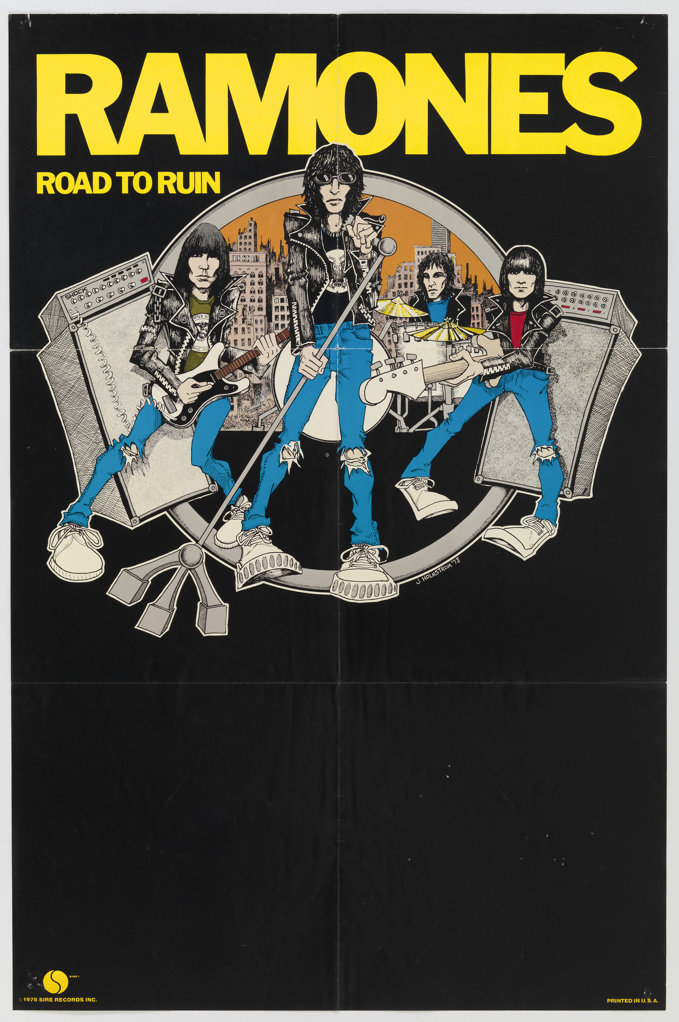 John Holmstrom, Spencer Drate. Ramones, Road to Ruin. 1978 | MoMA