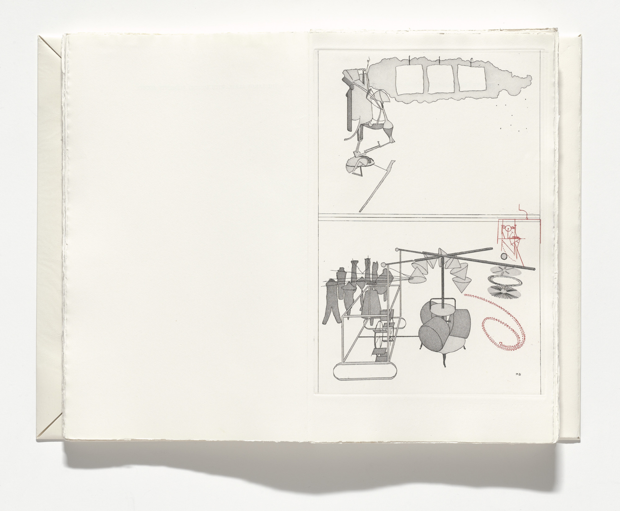 Marcel Duchamp. The Large Glass, with missing elements added or The ...