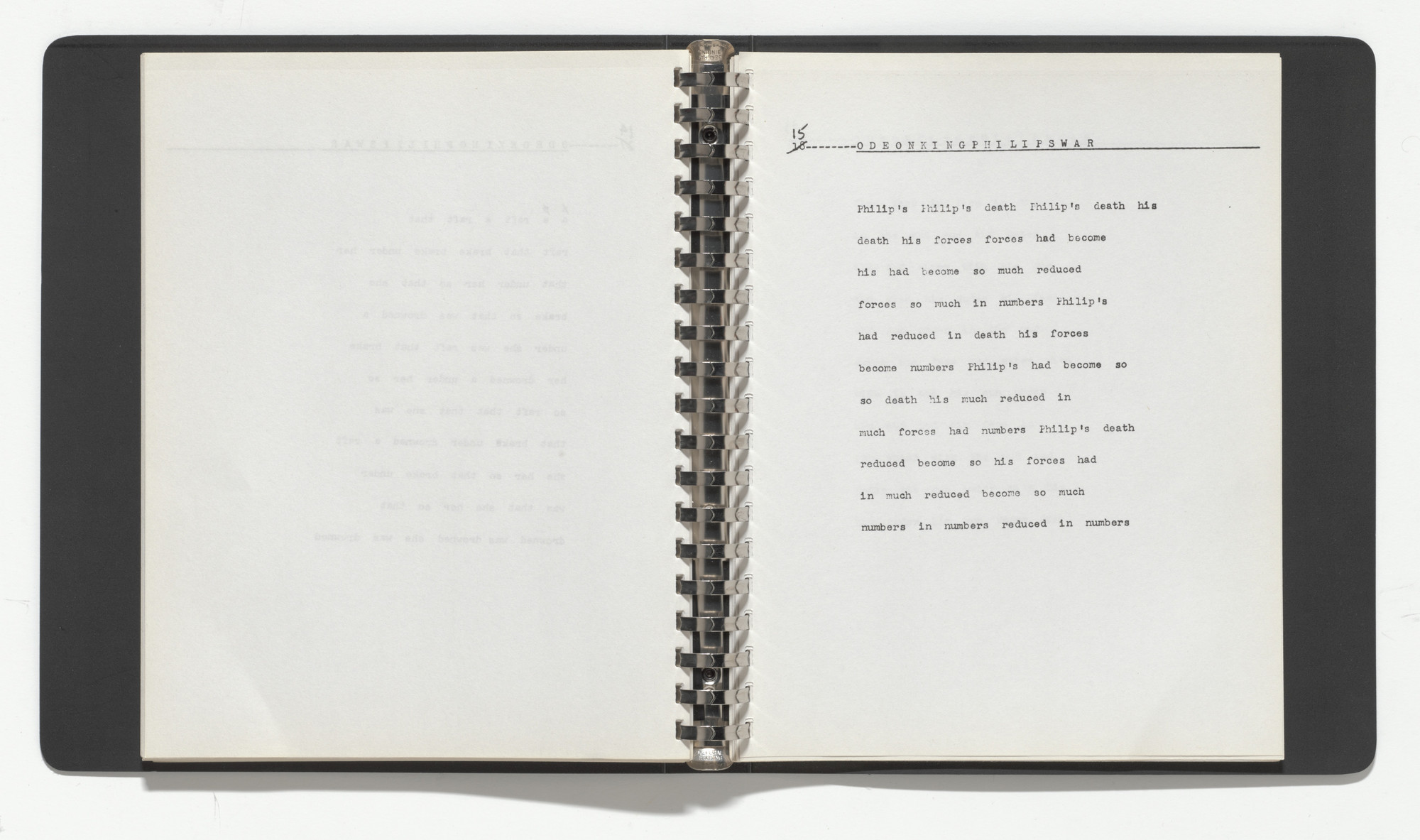 Carl Andre. Lyrics and Odes, volume 7 from Seven Books of Poetry. 1960 ...
