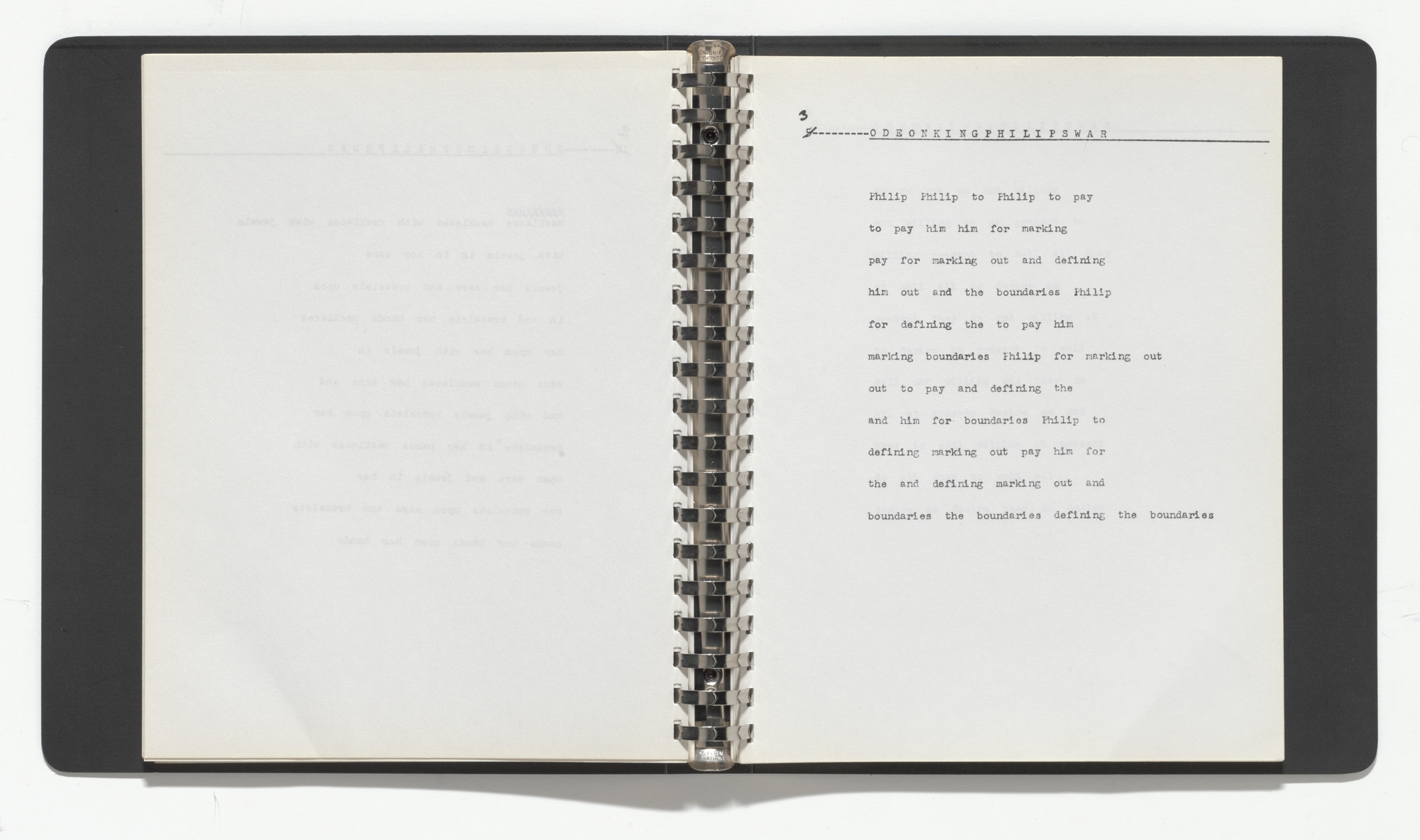 Carl Andre. Lyrics and Odes, volume 7 from Seven Books of Poetry. 1960 ...