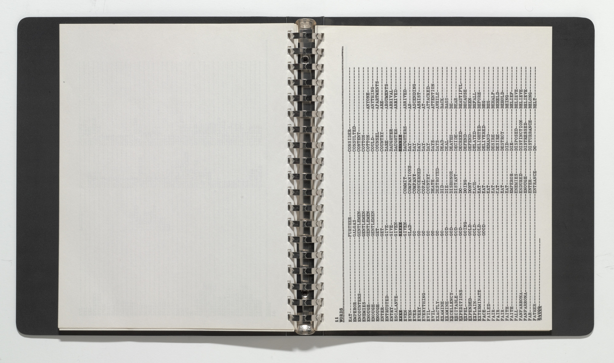 Carl Andre. Three Operas, volume 6 from Seven Books of Poetry. 1964 ...