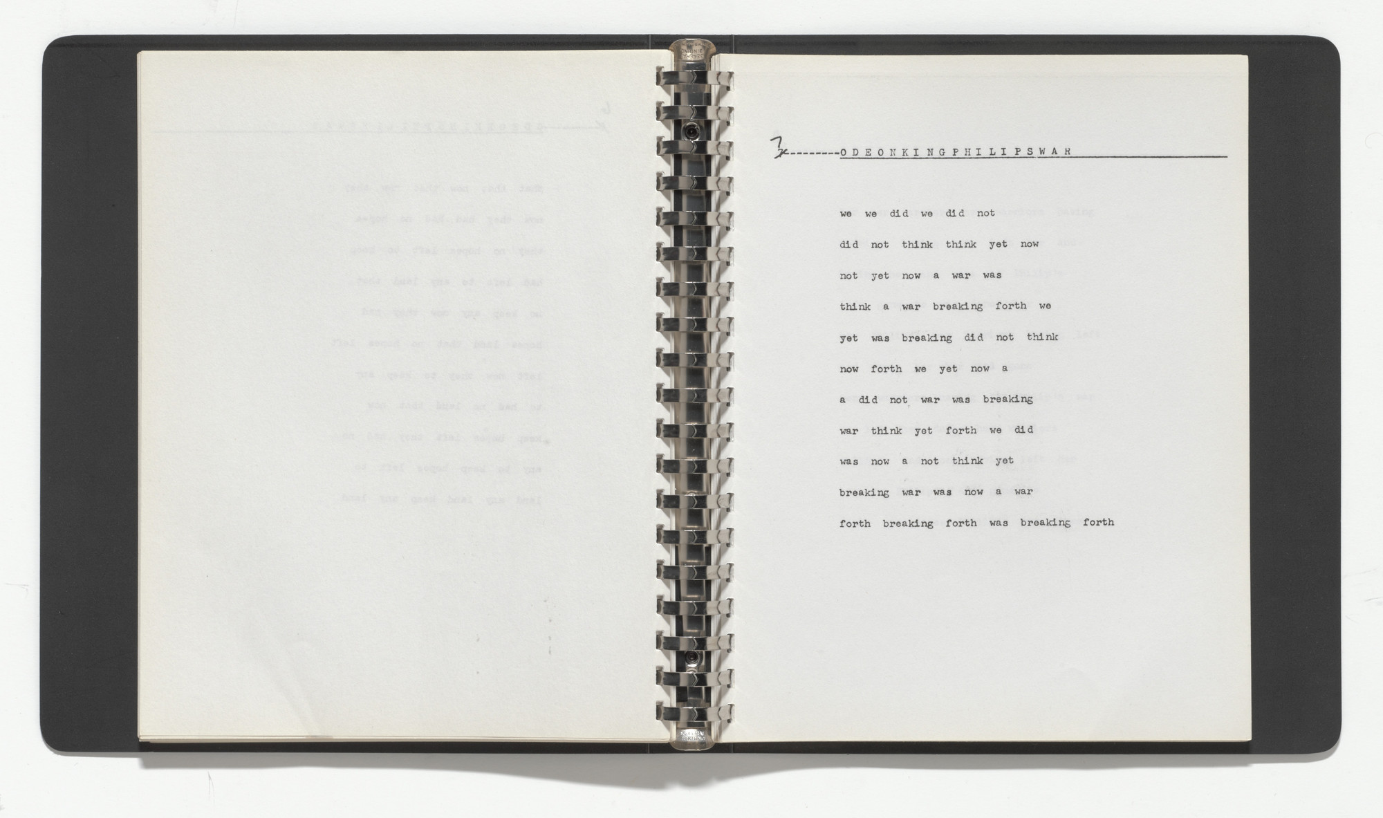 Carl Andre. Lyrics and Odes, volume 7 from Seven Books of Poetry. 1960 ...
