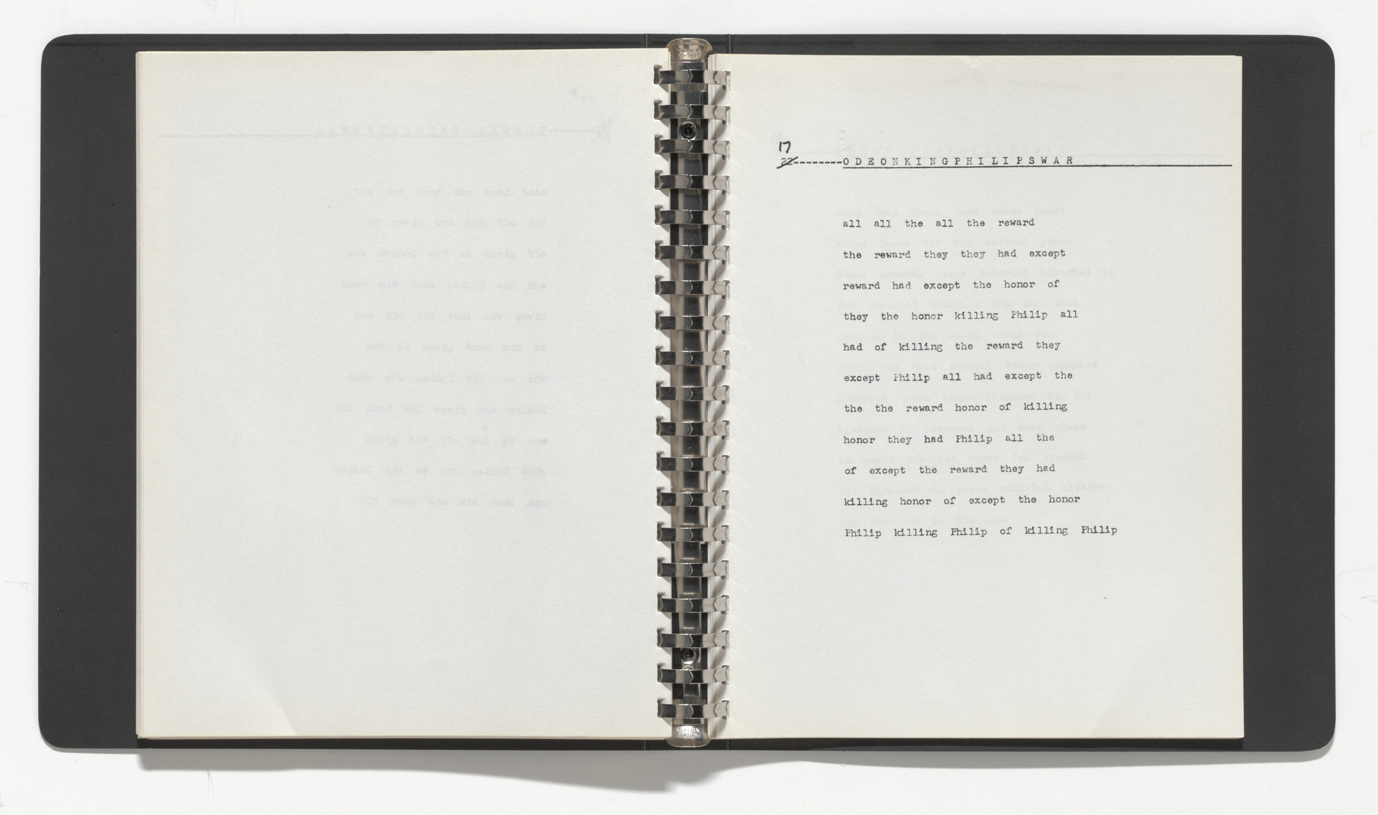Carl Andre. Lyrics and Odes, volume 7 from Seven Books of Poetry. 1960 ...