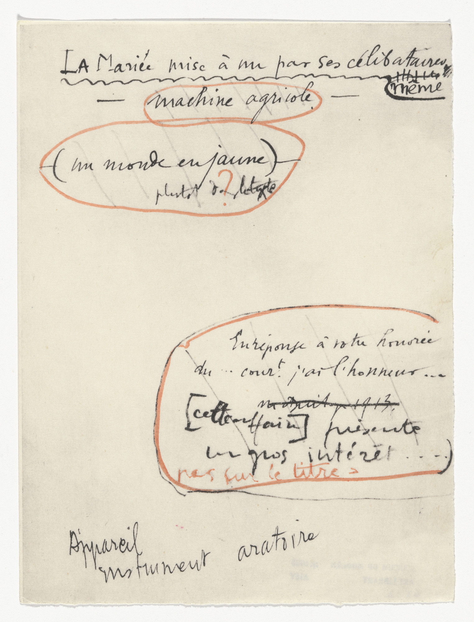 Marcel Duchamp. Untitled from The Bride Stripped Bare by Her Bachelors ...