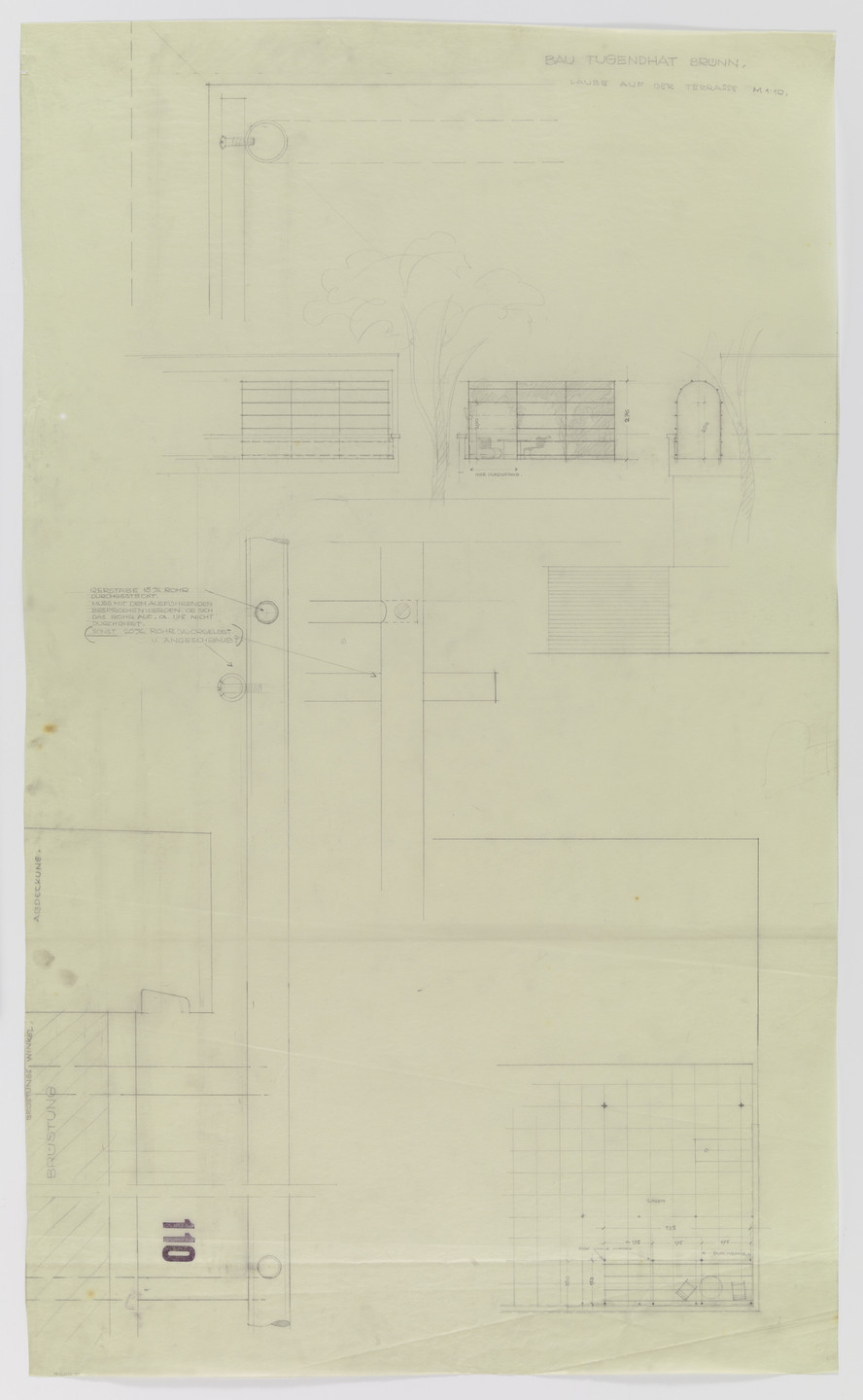 Ludwig Mies van der Rohe. Tugendhat House, Brno, Czech Republic (Arbor ...