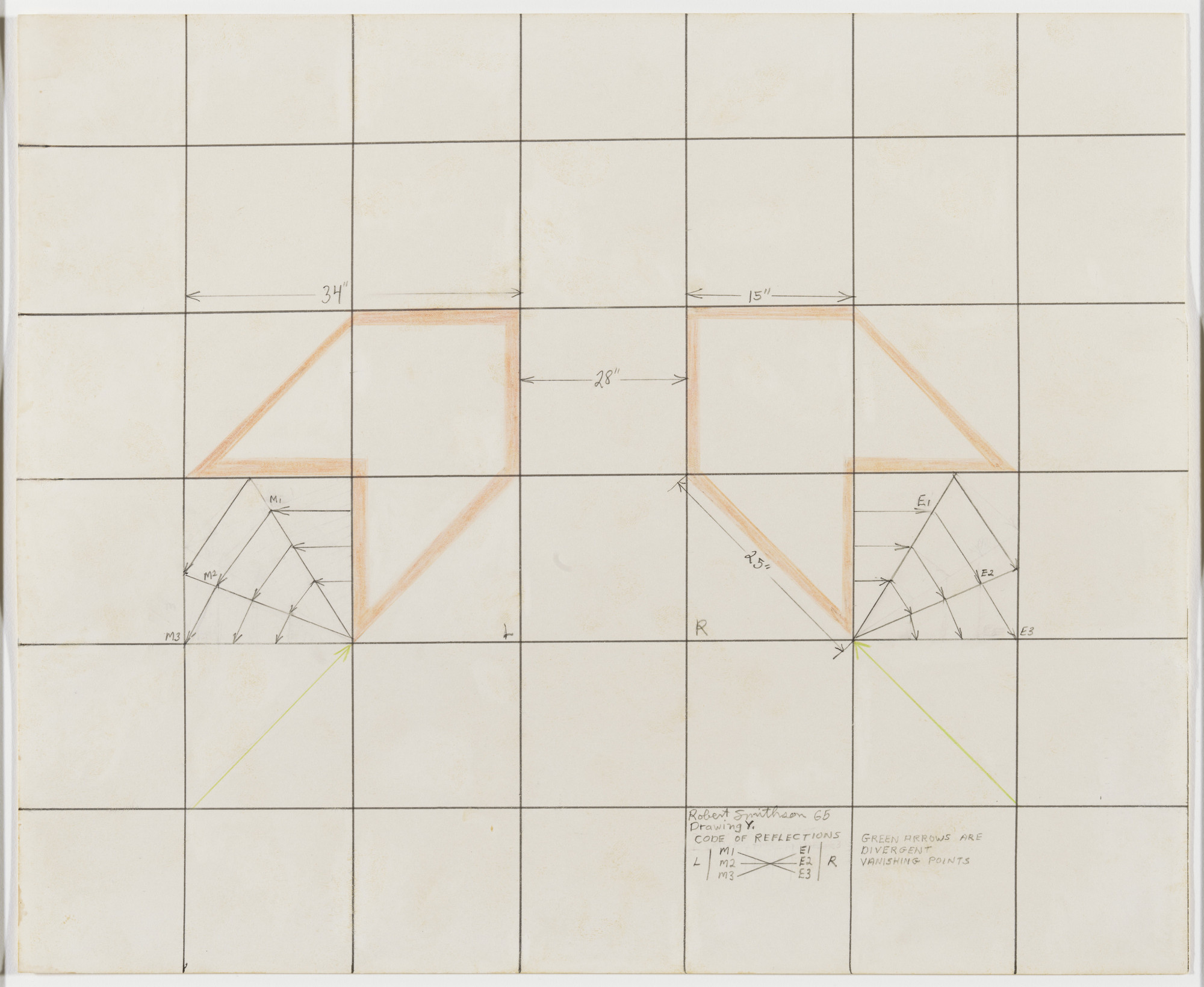 Robert Smithson. Enantiomorphic Chambers, Drawing Y. 1965 | MoMA