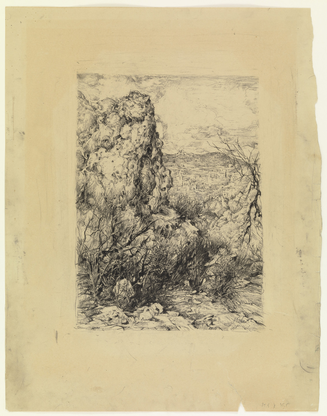 Anna Ticho. Landscape behind Rocks. (1951) | MoMA
