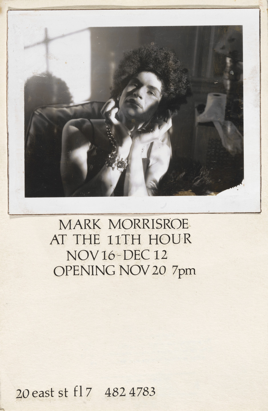 Mark Morrisroe. Untitled (Self-Portrait), 11th Hour Gallery exhibition ...