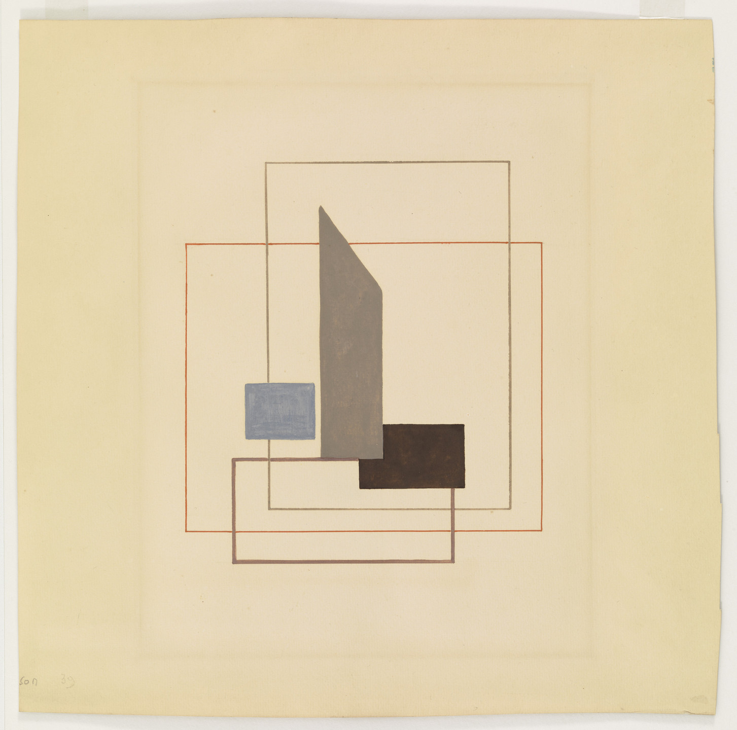 Cecil Stephenson. Composition I: Gray, Blue and Brown. 1939 | MoMA