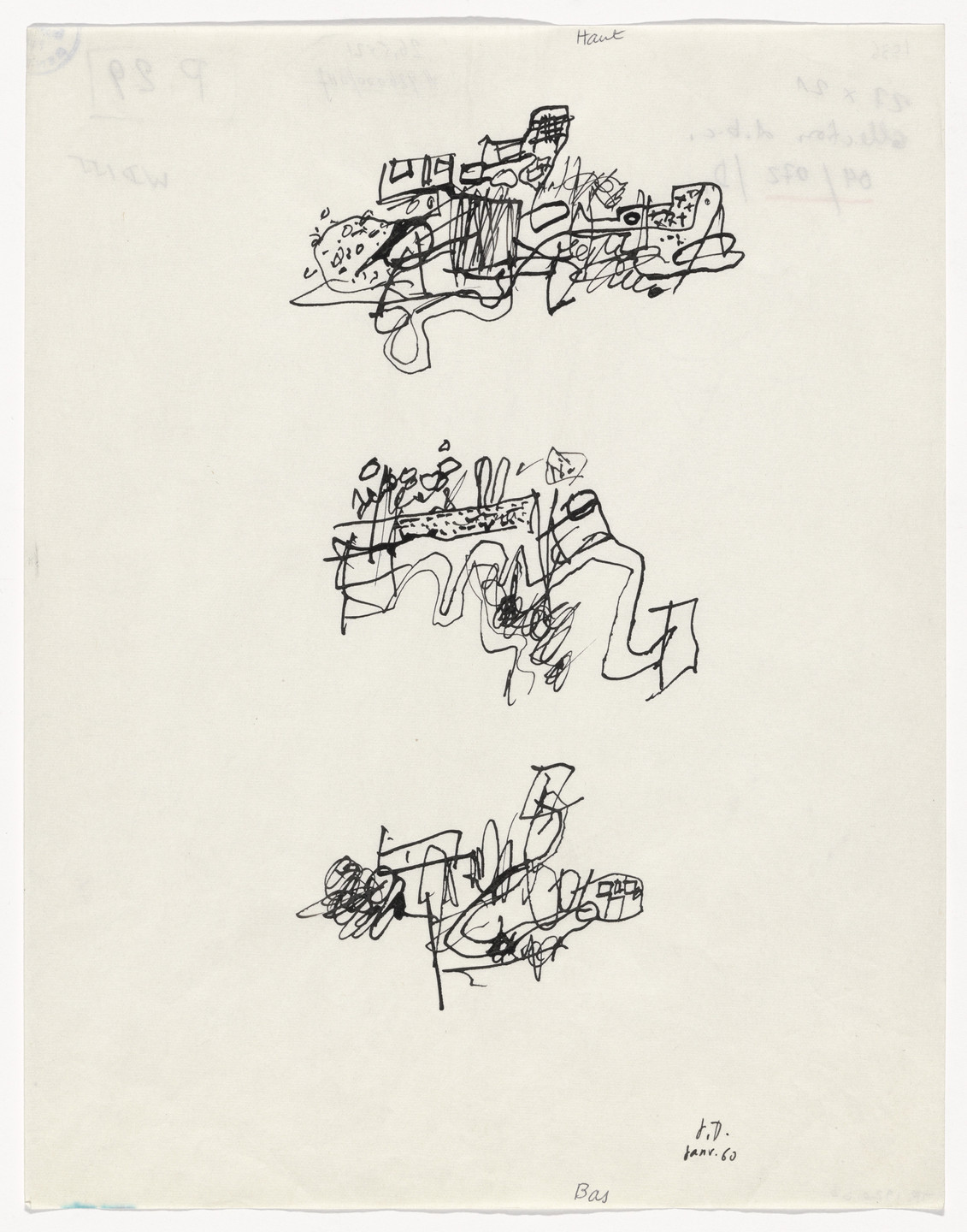 Jean Dubuffet. Three Motifs (Trois motifs). 1960 | MoMA