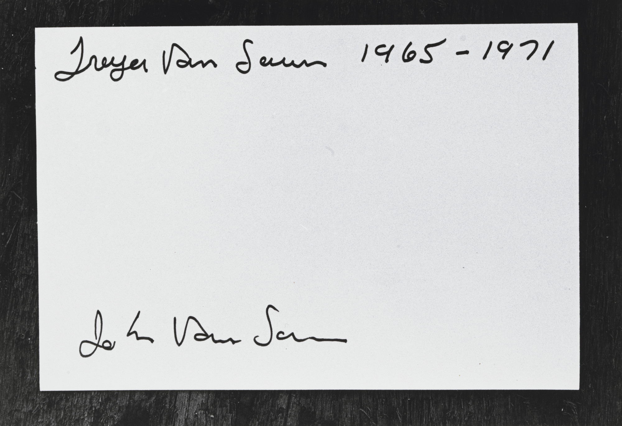 John Van Saun, Harry Shunk, János Kender. Freya Van Saun, 1965-1971 ...