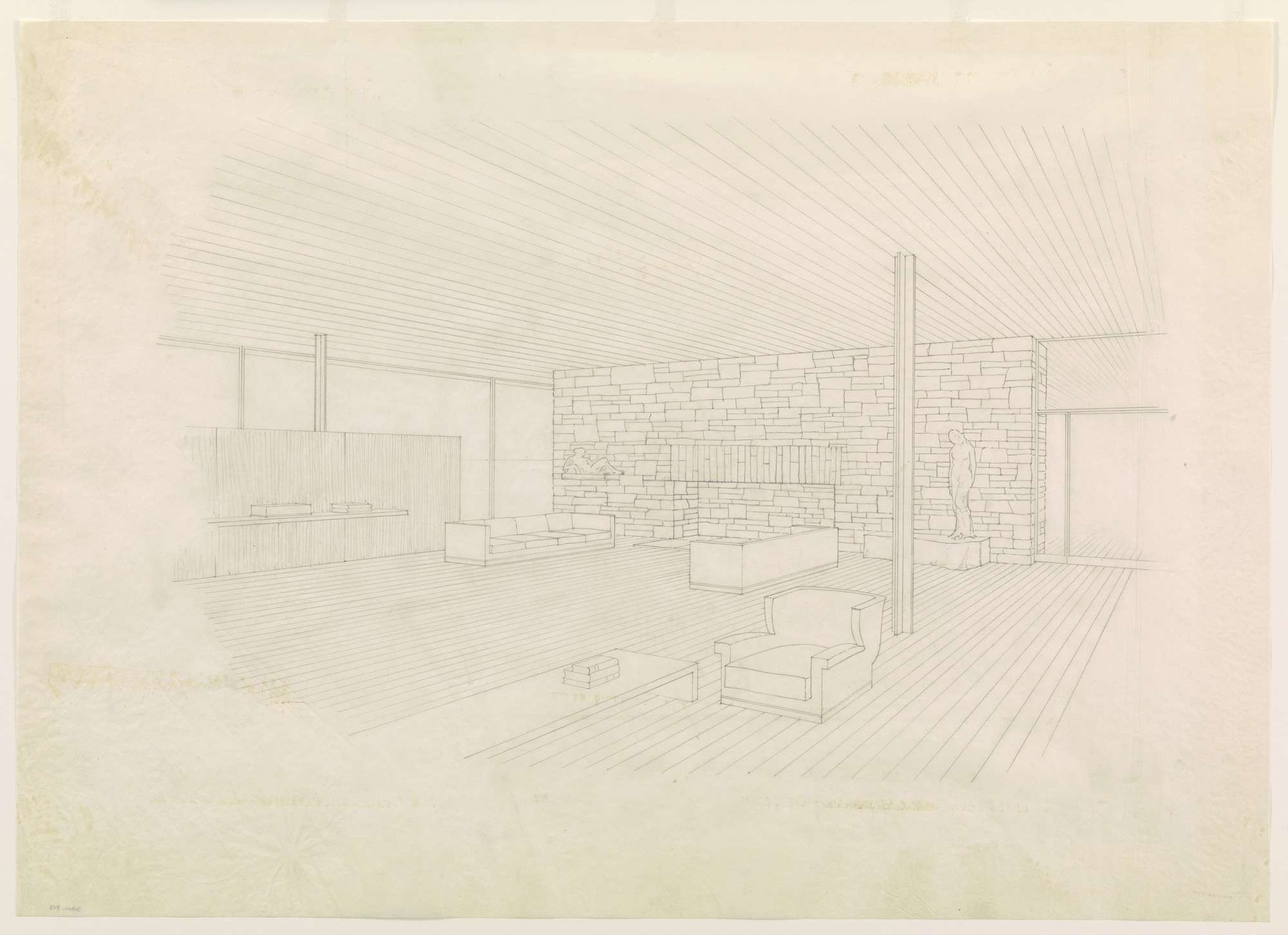 Ludwig Mies van der Rohe. Resor House Project, Jackson Hole, Wyoming ...