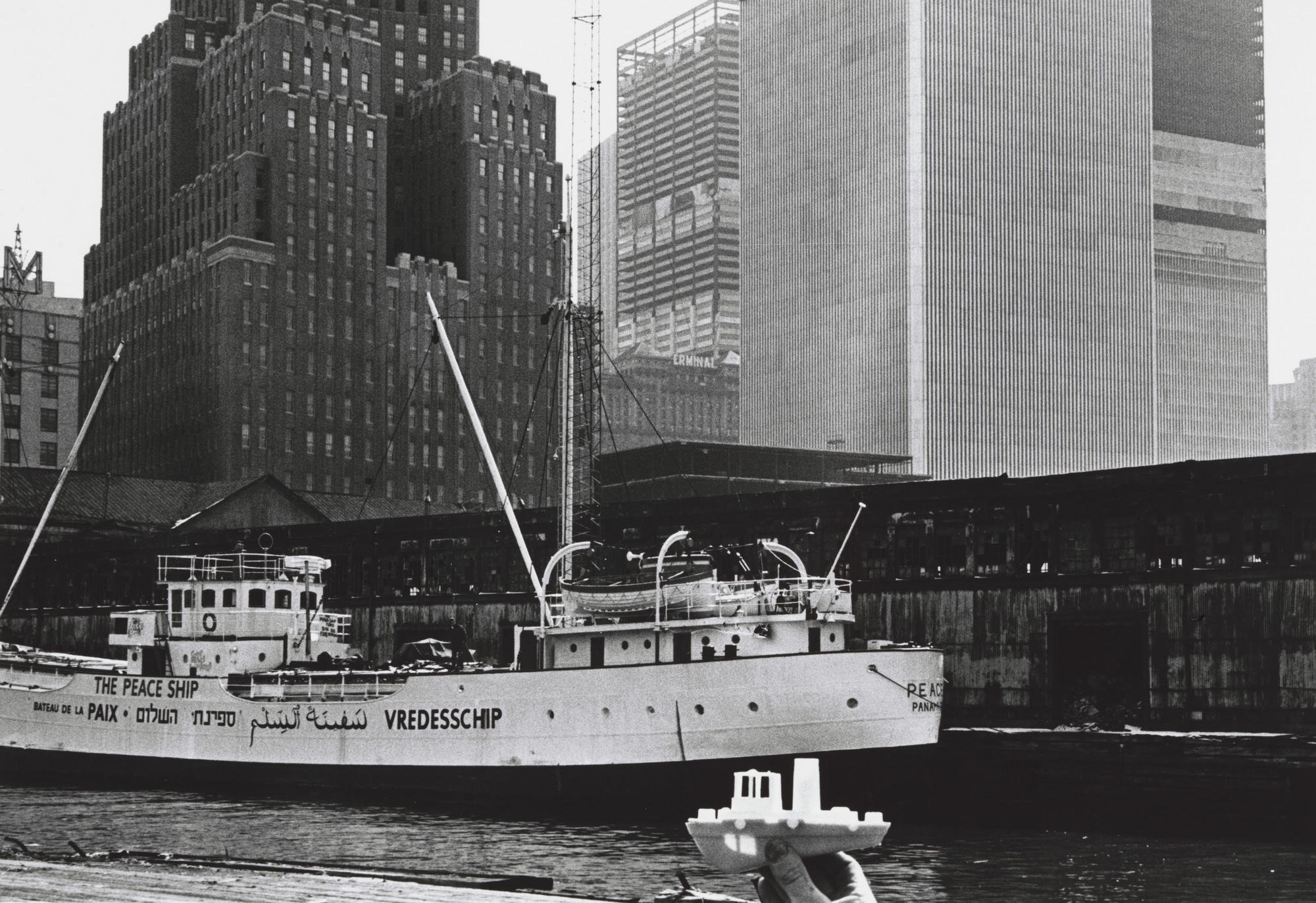 John Baldessari, Harry Shunk, János Kender. Toy Ship Alignment. 1971 | MoMA
