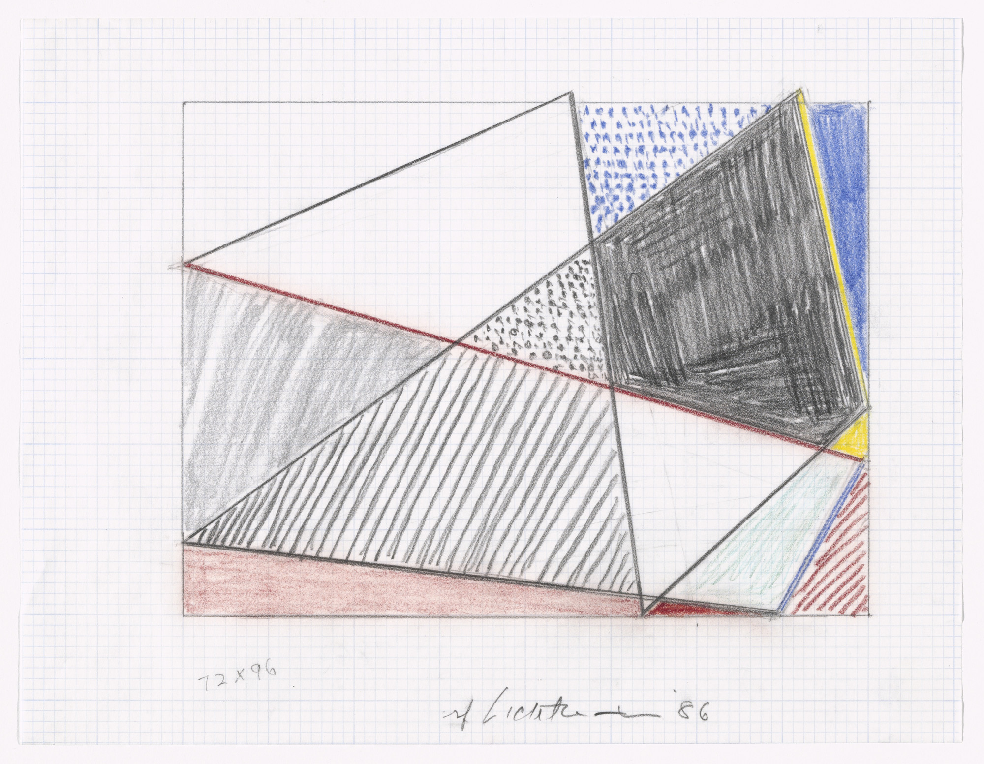 Roy Lichtenstein. Study for Imperfect Painting. 1986 | MoMA