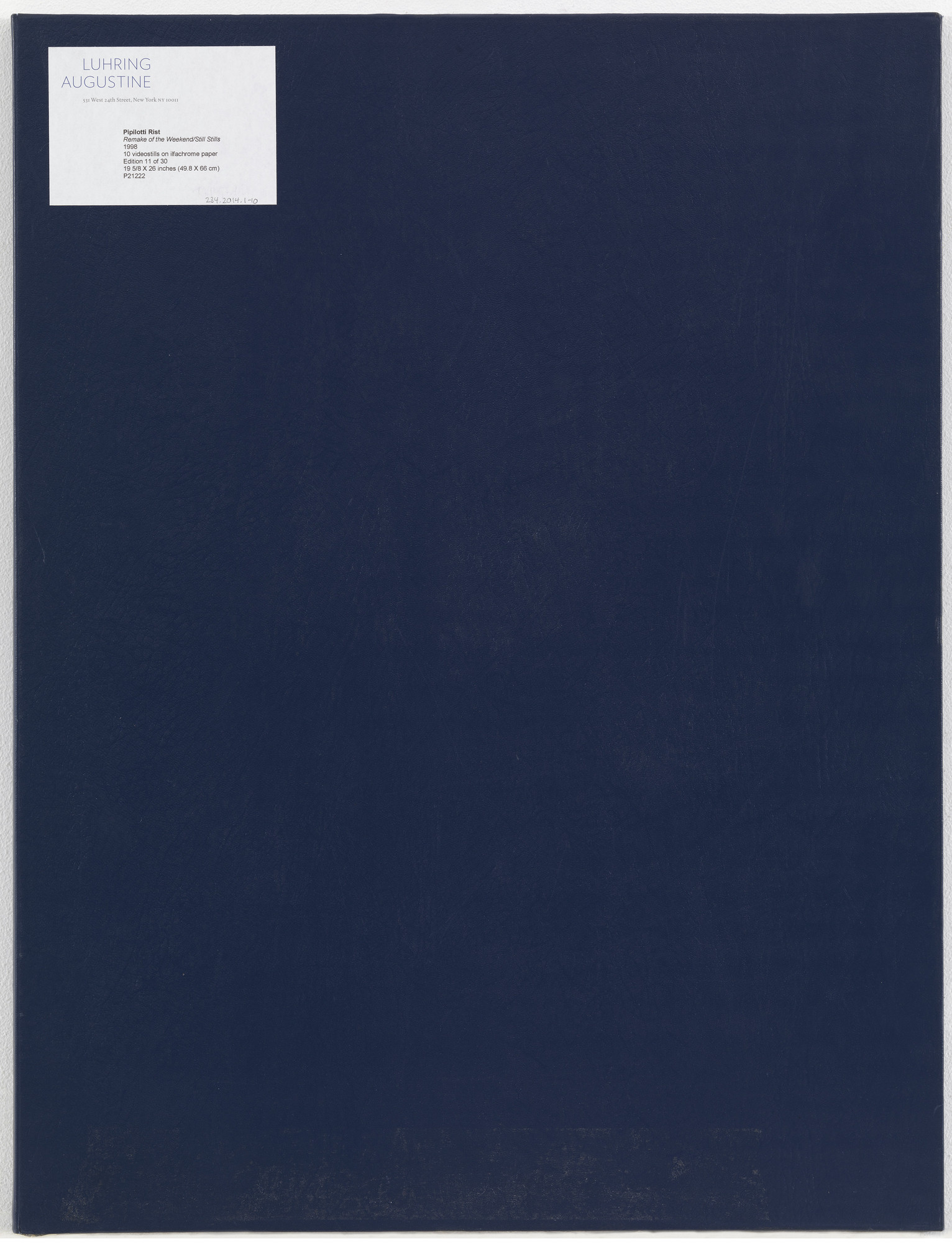 Pipilotti Rist. Still Stills from Remake of Weekend. 1998 | MoMA