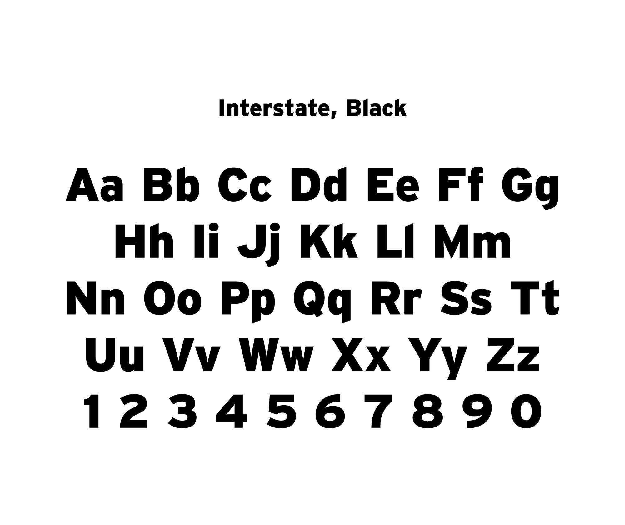 Interstate Font