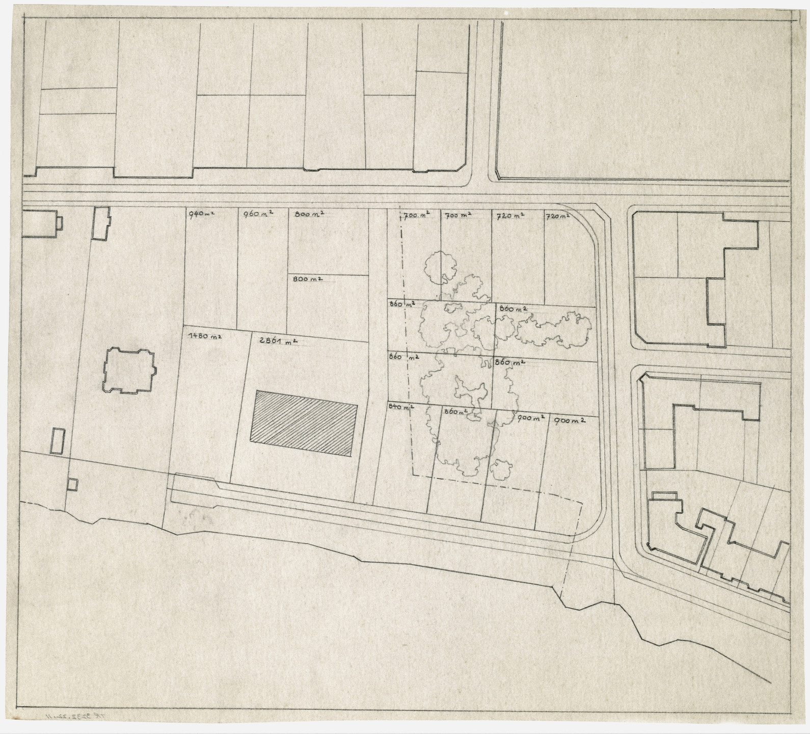 Ludwig Mies van der Rohe. Hubbe House Project, Magdeburg, Germany (Site ...